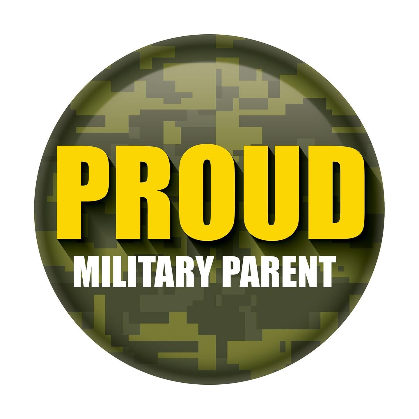 6 Pack Bulk Proud Military Parent Button - Green Camo | Michaels