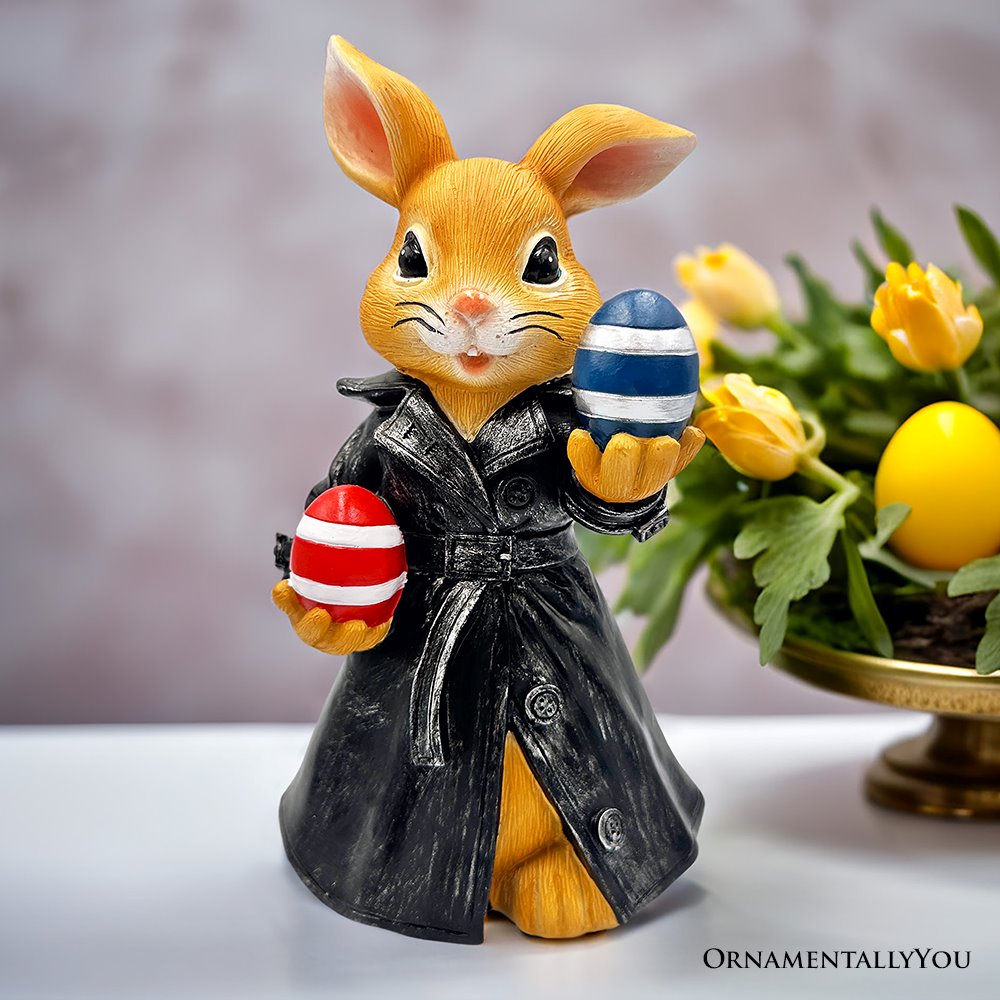 Covert Carrot Collector Funny Bunny Agent Figurine, 7" Dueling Easter ...