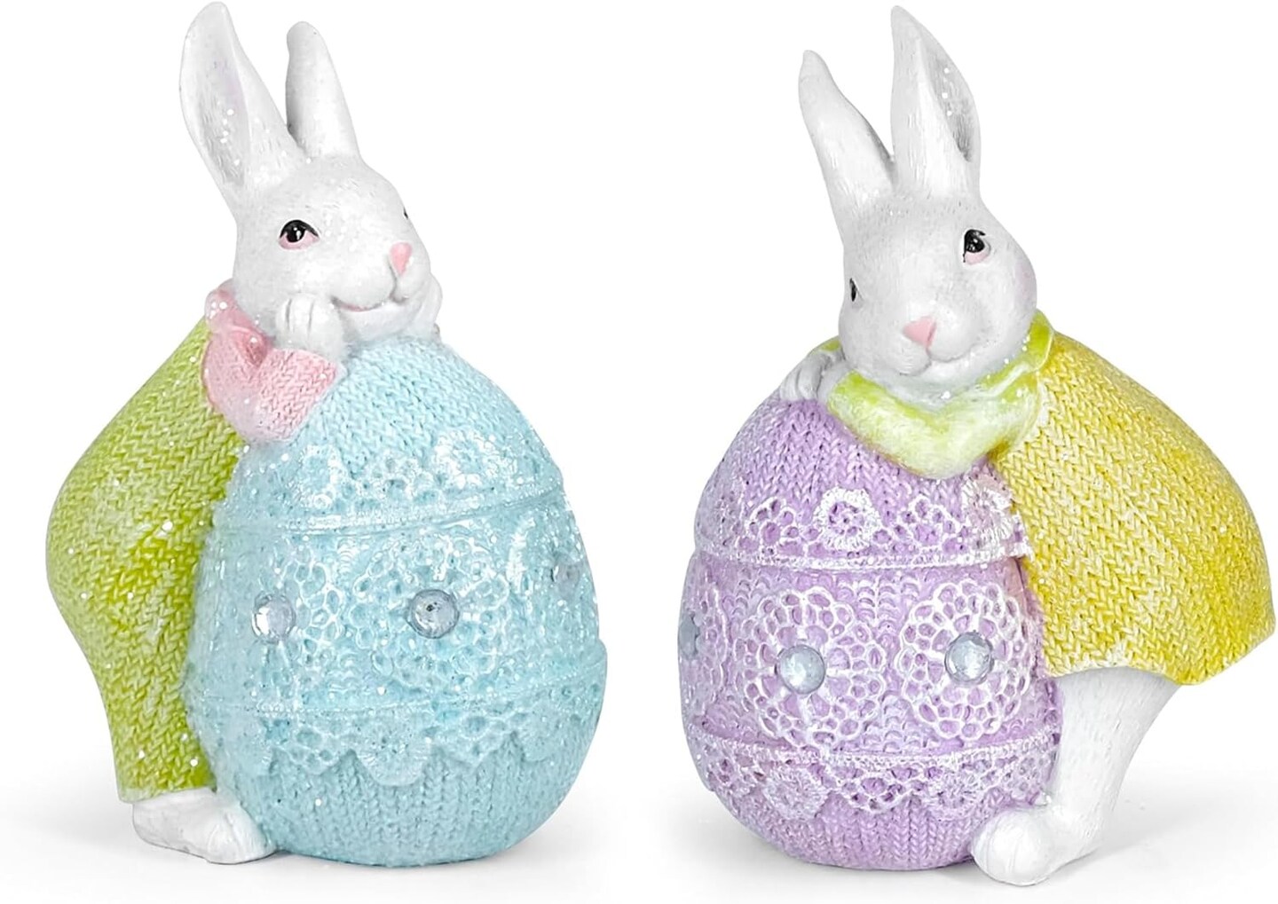 Colorful Egg Polyresin Bunny Easter Decor,Table Rabbit Easter ...