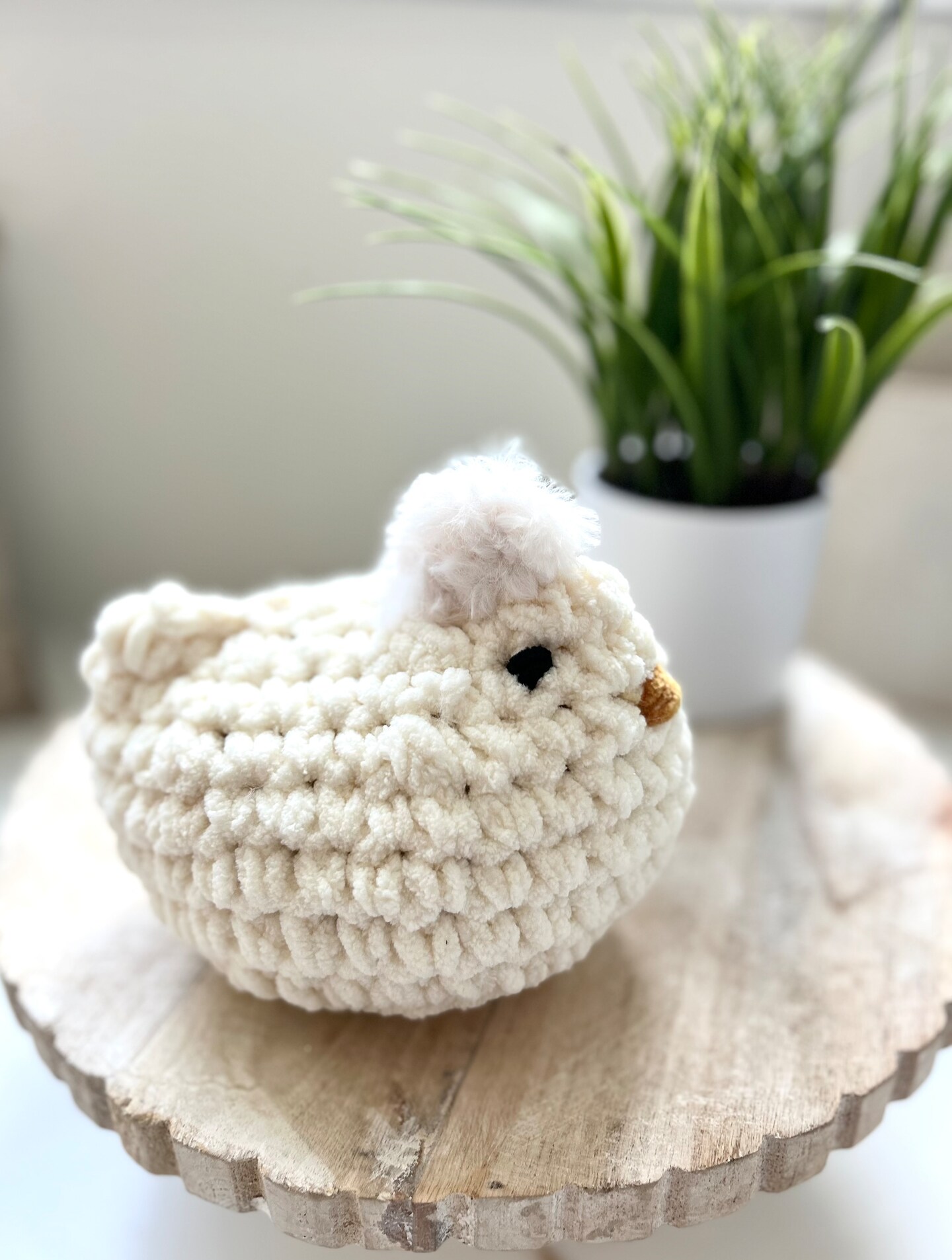 Chunky Chicken Plushie Farm Animal Nursery Decor Crochet Stuffed Animal ...