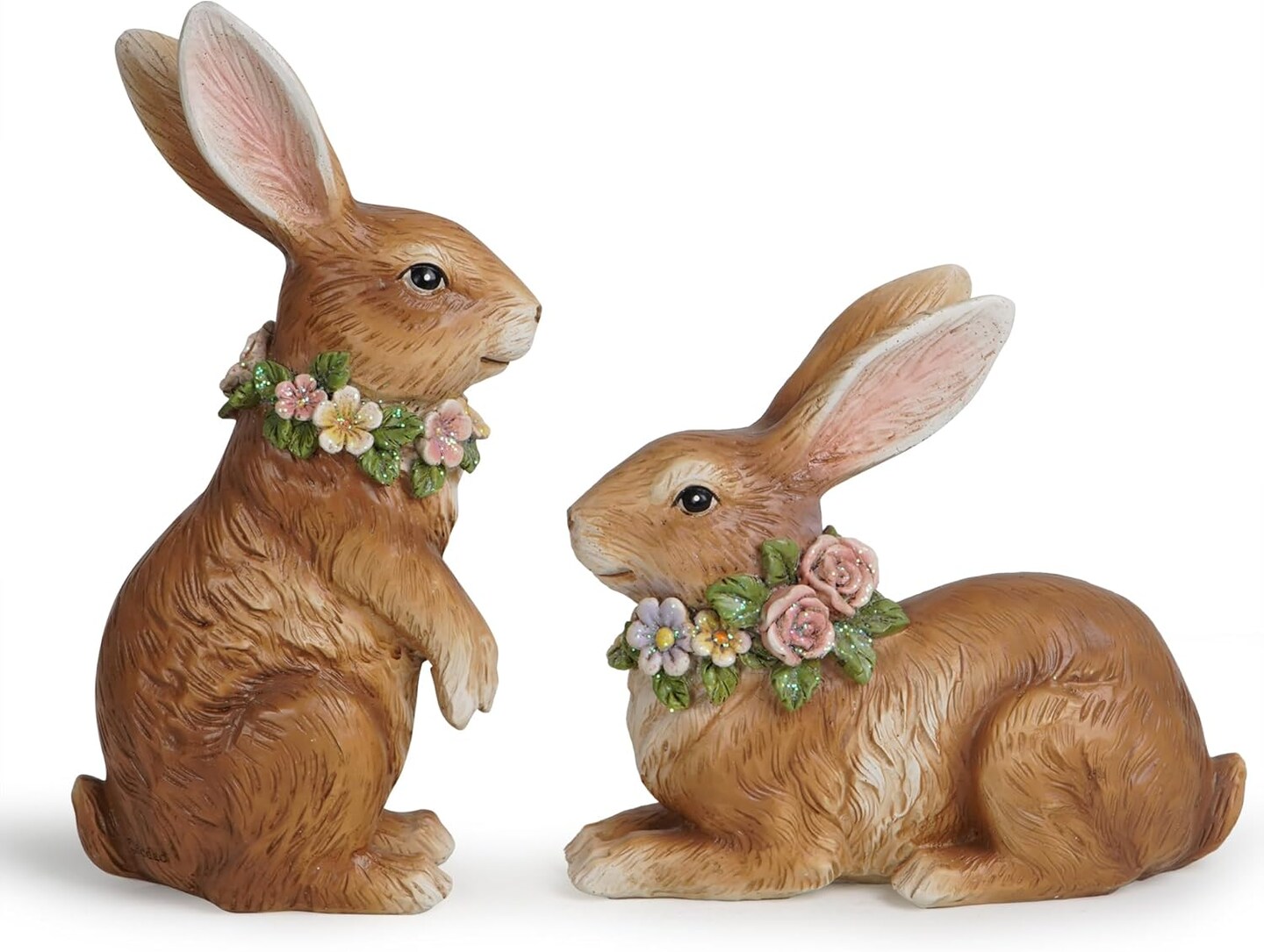Spring Garden Patio Bunny Figurine Set (2pcs) The Perfect Accent for a ...