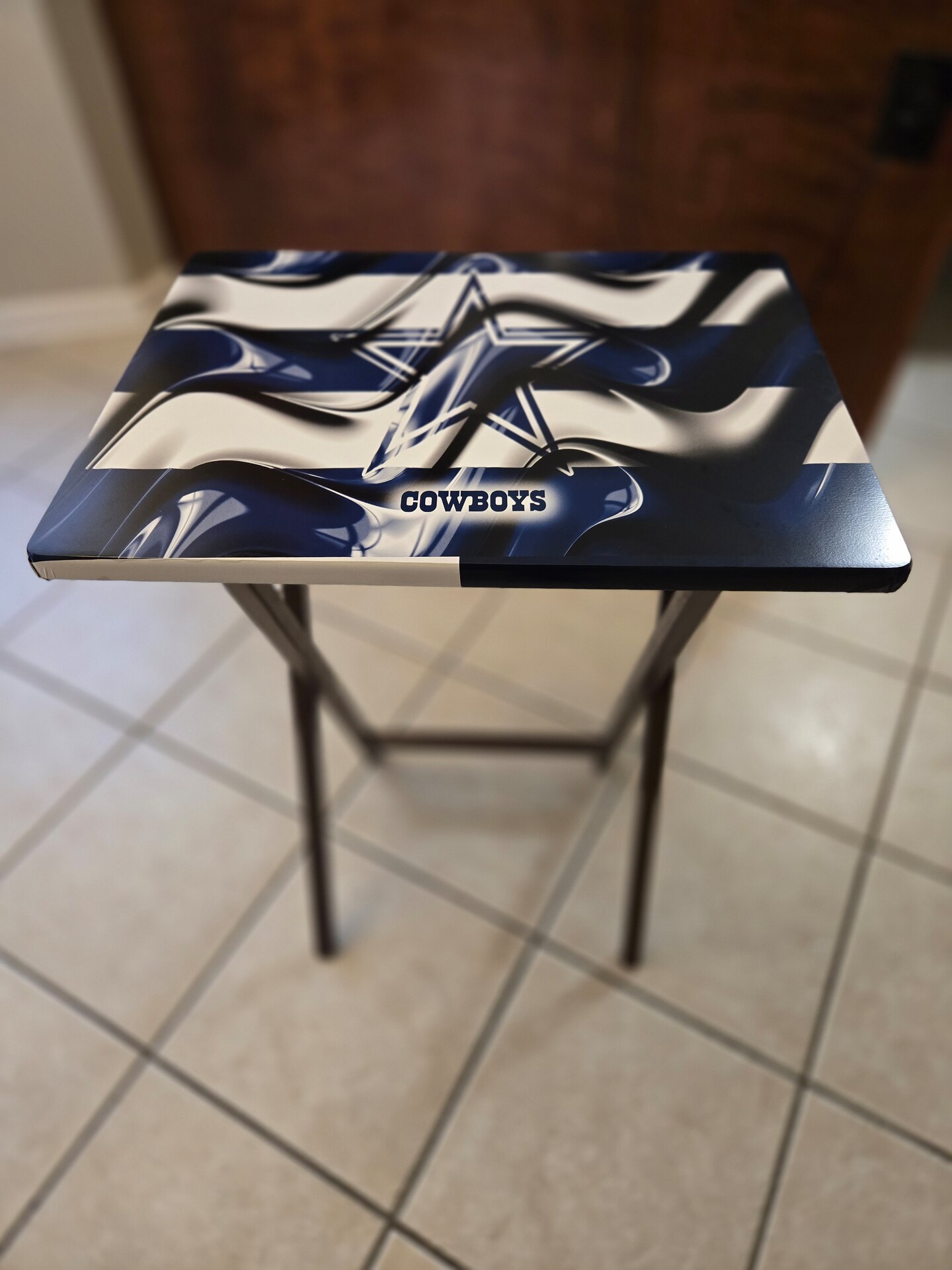 Custom Dallas Cowboys tv tray folding table, unique design, game day ...