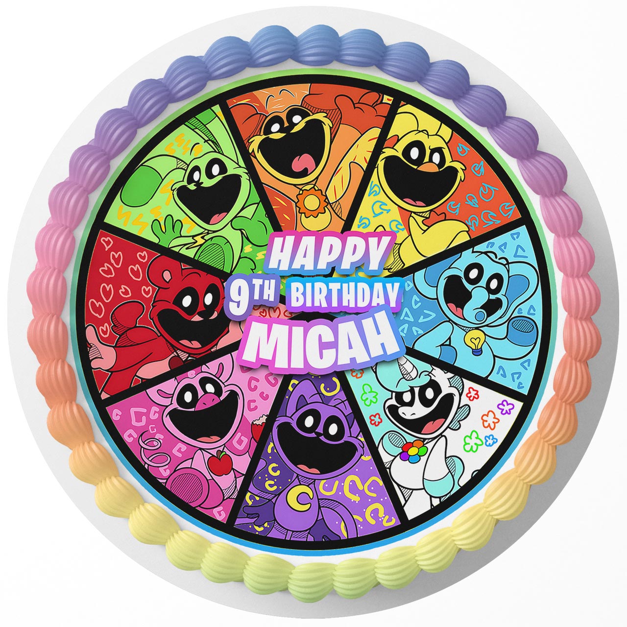 Smiling Critters Edible Cake Image Topper Birthday Cake Sheet Round ...
