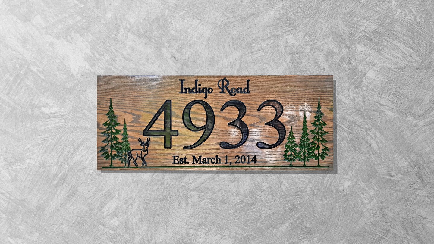 Custom Wood Sign, Personalized House Number Sign, Address Sign ...