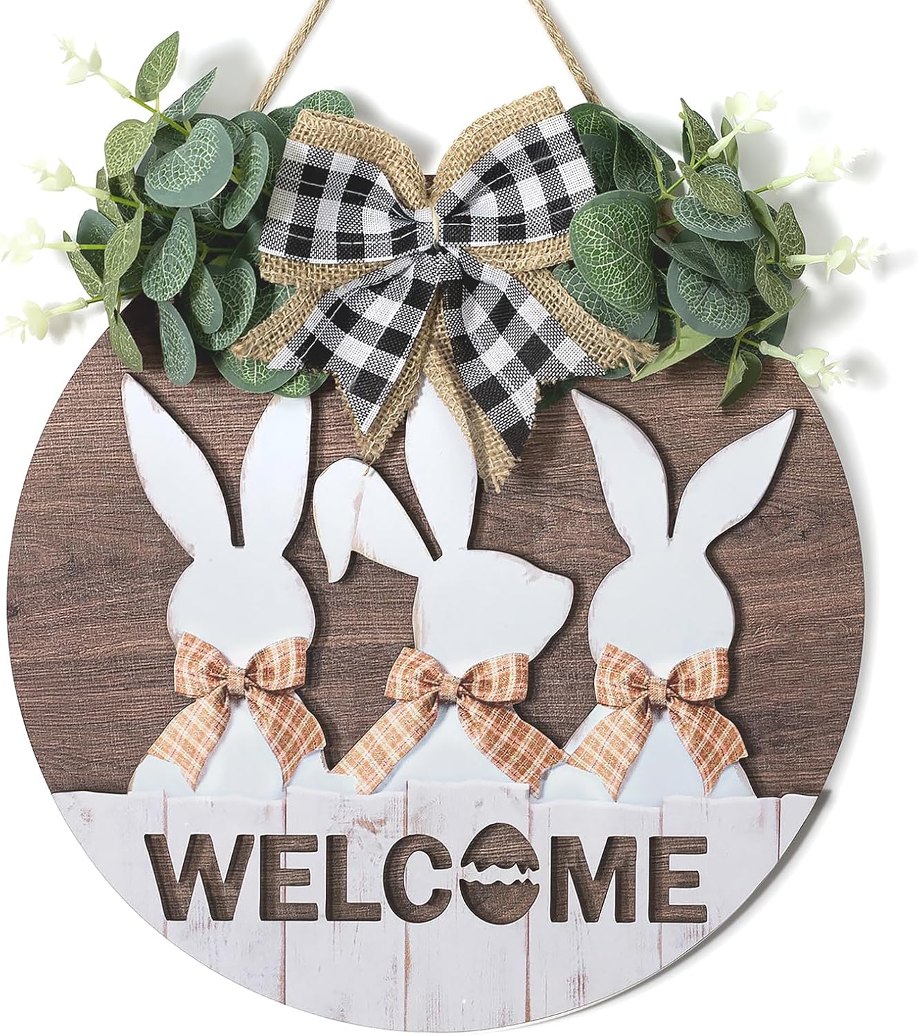 Easter Sign Wall Decor: Front Door Bunny Rabbit Decorations Spring ...
