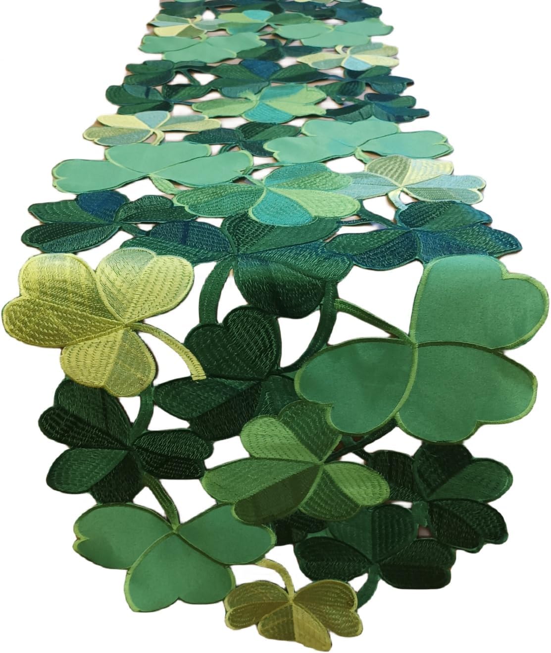 St Patrick S Day Irish Shamrock Table Runner Embroidered Cutouts For
