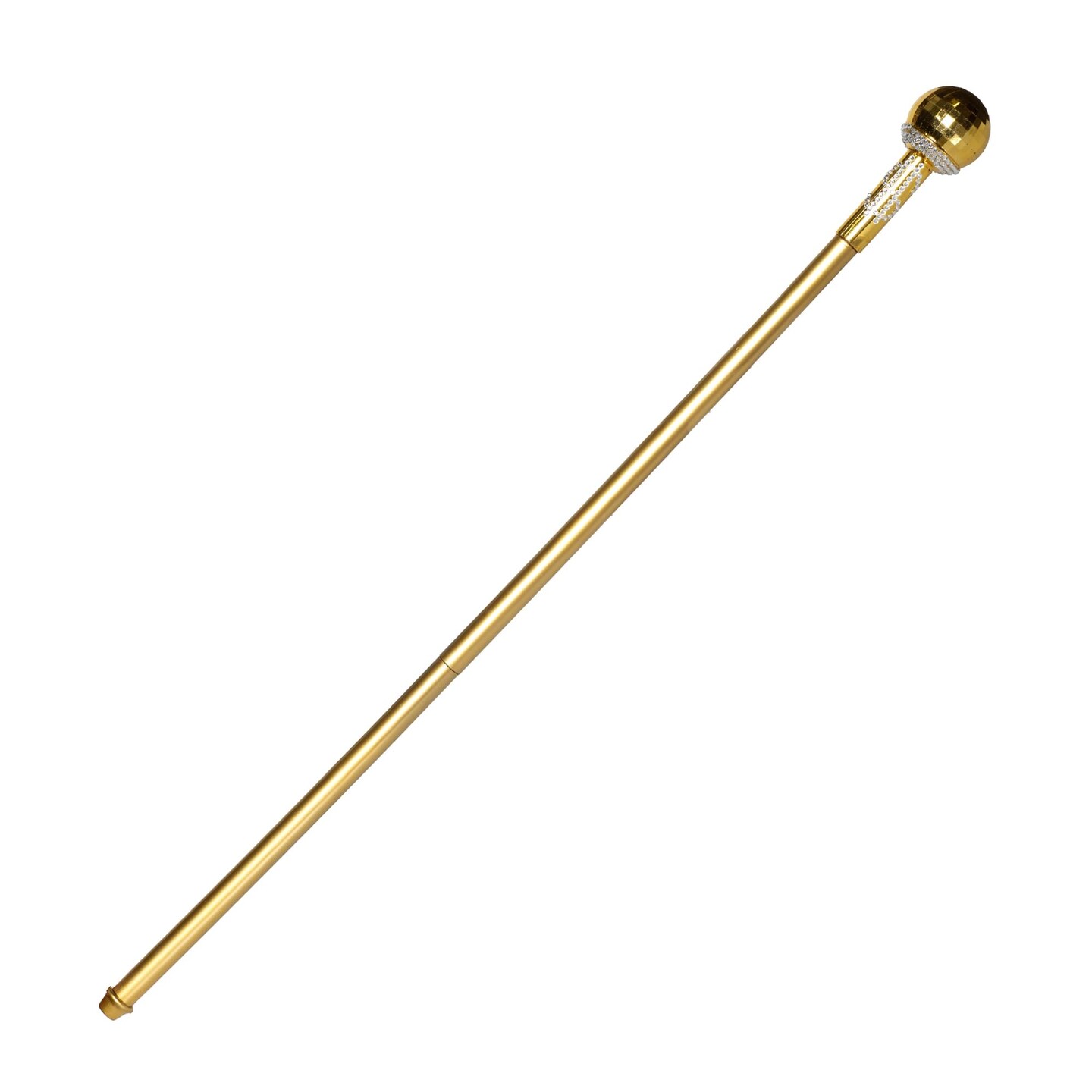 Gold Pimp Cane with Dollar Sign 33 Inch Long Adult Costume Accessory ...