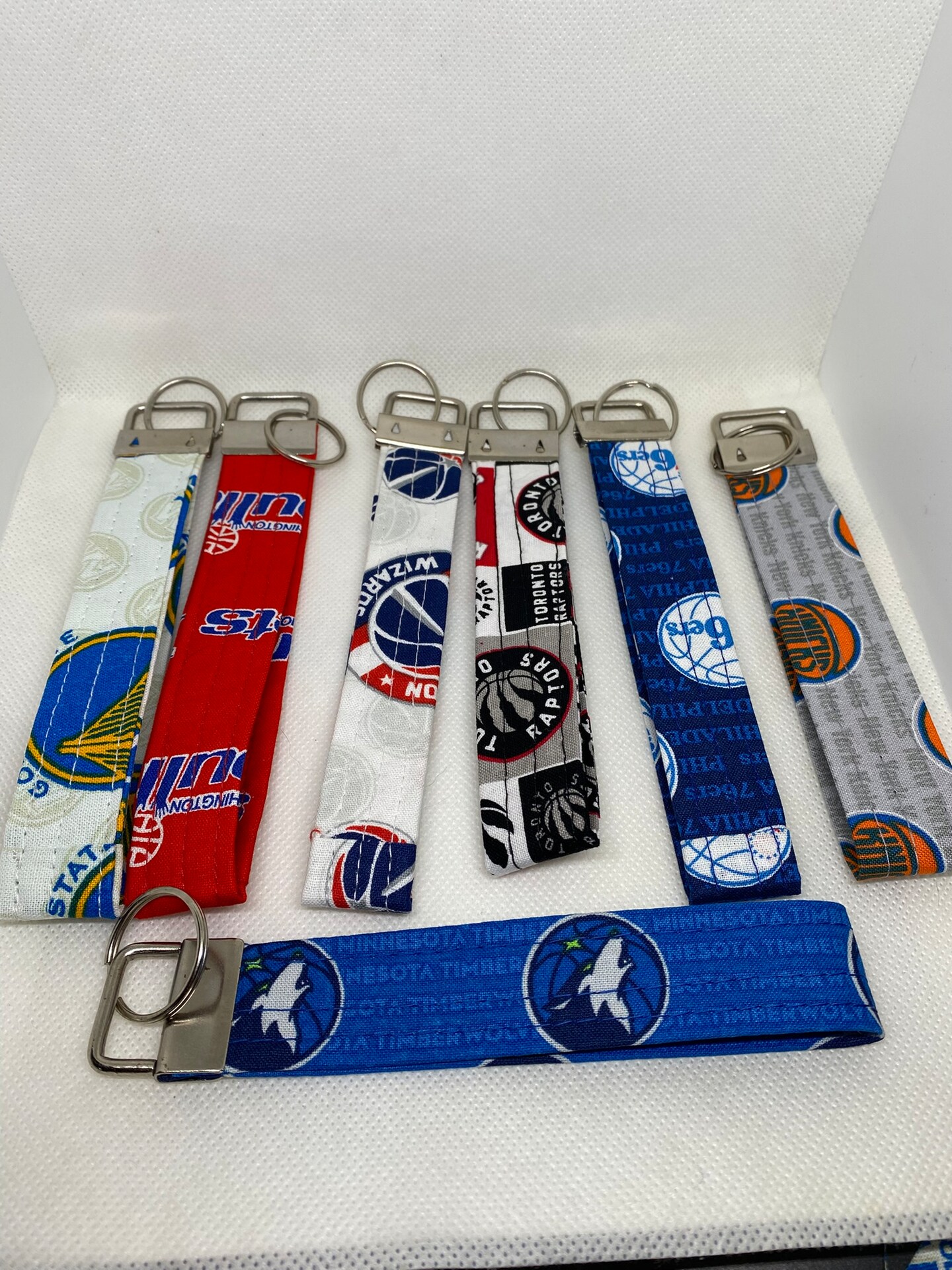 Basketball Team Designs Key Fob Wristlet 1" x 5.5" Fabric Wrist Stap ...