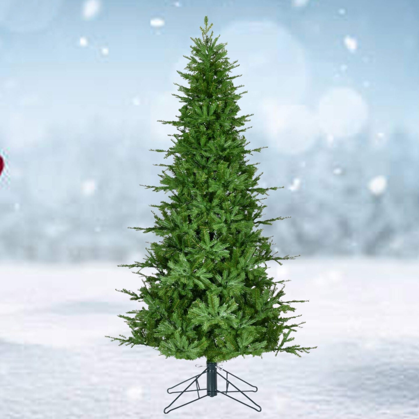 Premium Two Tone Red and White Christmas Tree 9ft with 1992 Lifelike ...