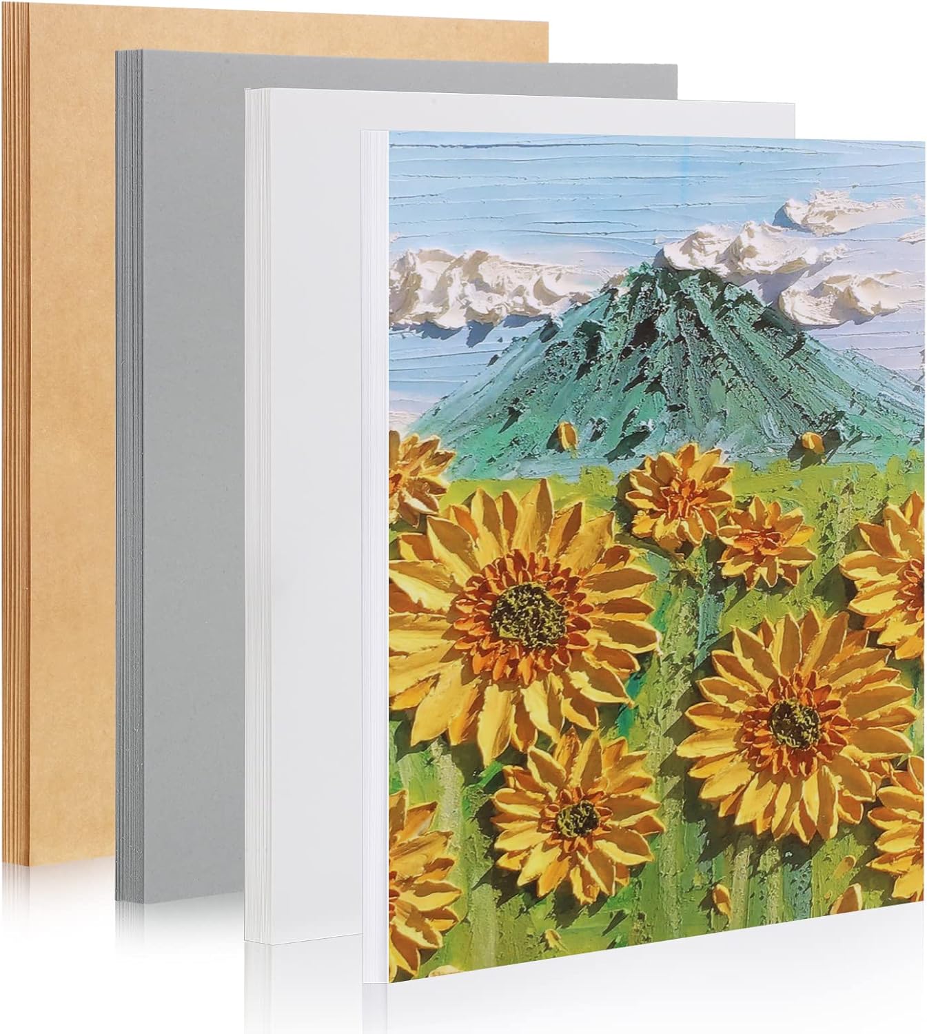 100 Sheets Oil Pastel Paper 180 GSM Pastel Drawing Paper Neutral Toned ...