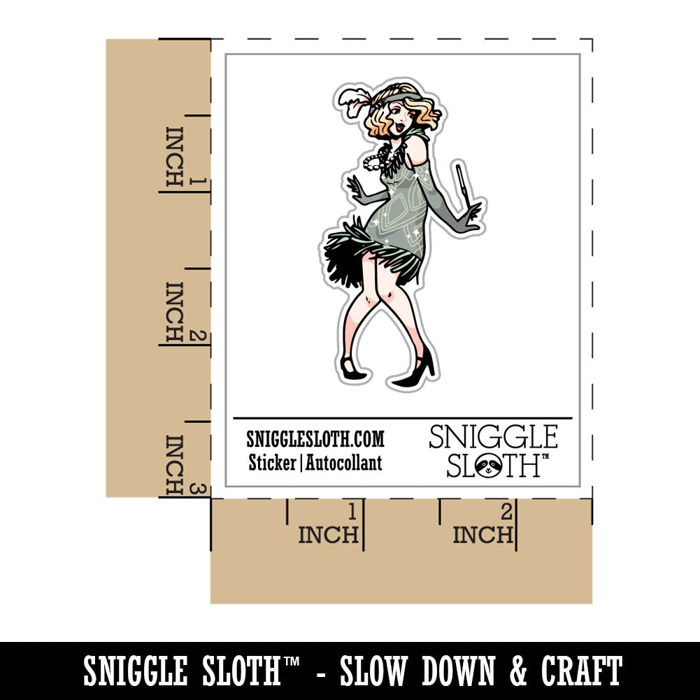 Water Bottle Sticker Set 1920's Vintage Flapper Dancing Woman Dress ...