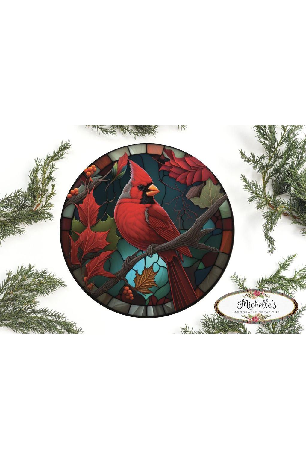 Faux Stained Glass Cardinal Bird Sign | Michaels