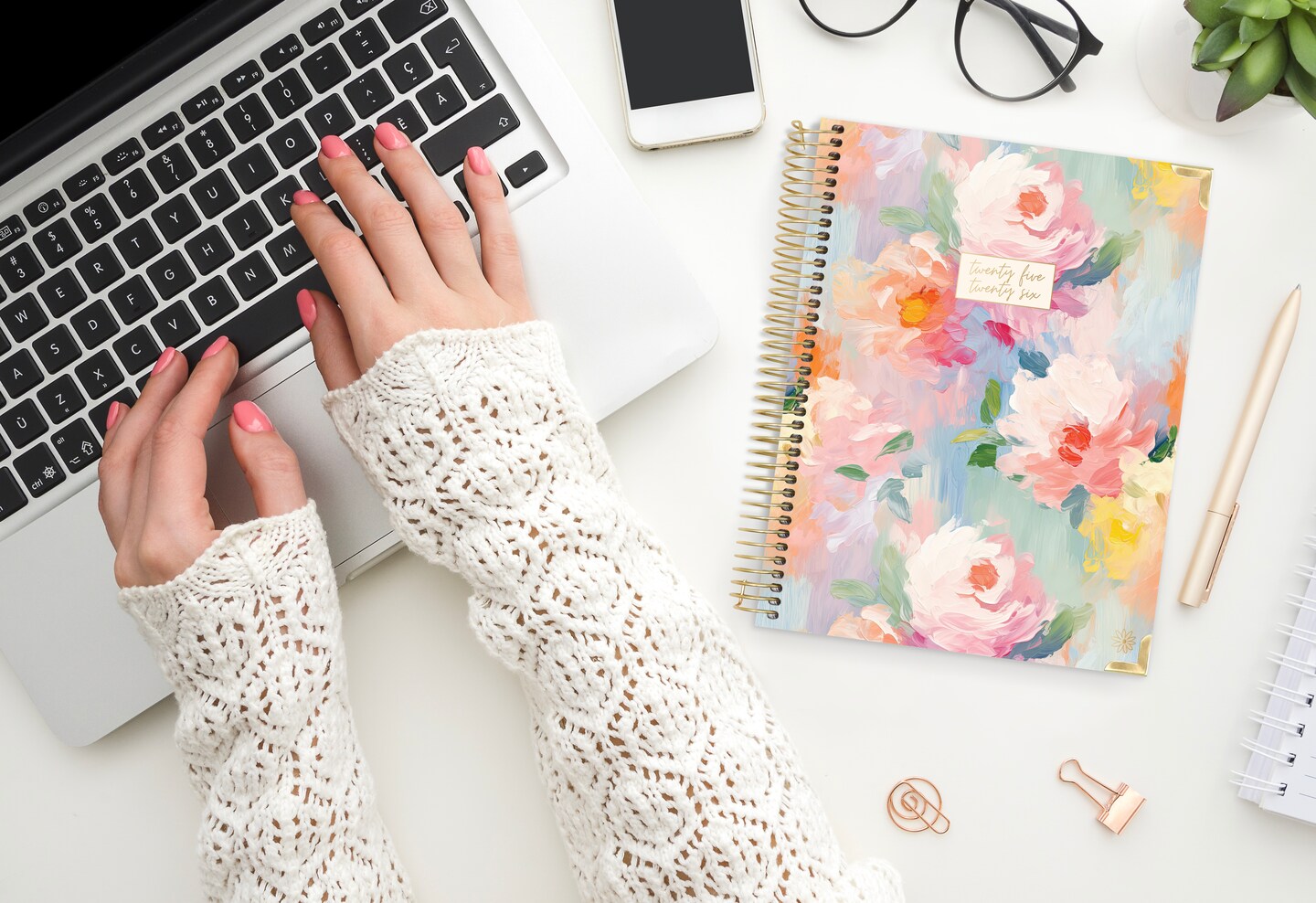 bloom daily planners 2025-26 Hard Cover Planner, 8.5” x 11”, Painted ...