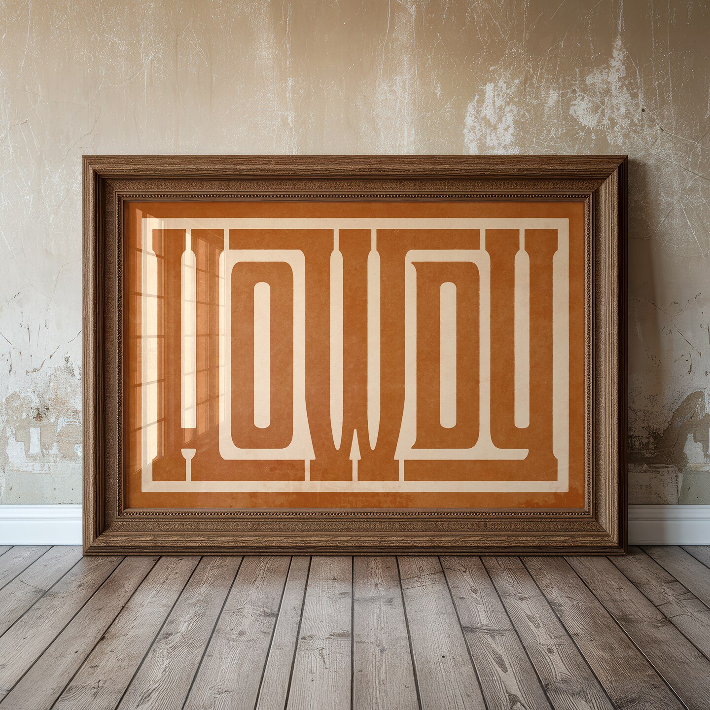 Howdy Typography Poster, Southwestern Wall Art, Tan Leather Howdy ...