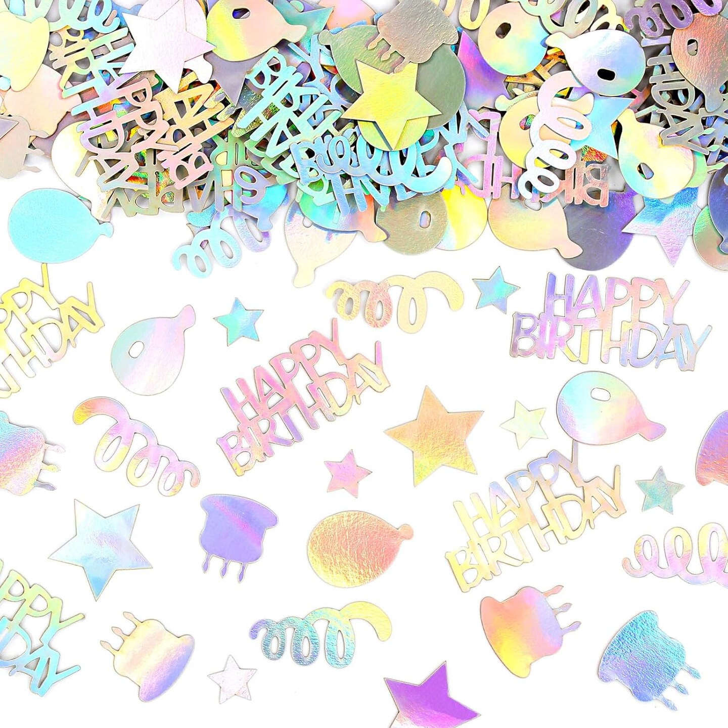 Iridescent Star & Balloon Confetti – Table Scatter for Birthday ...
