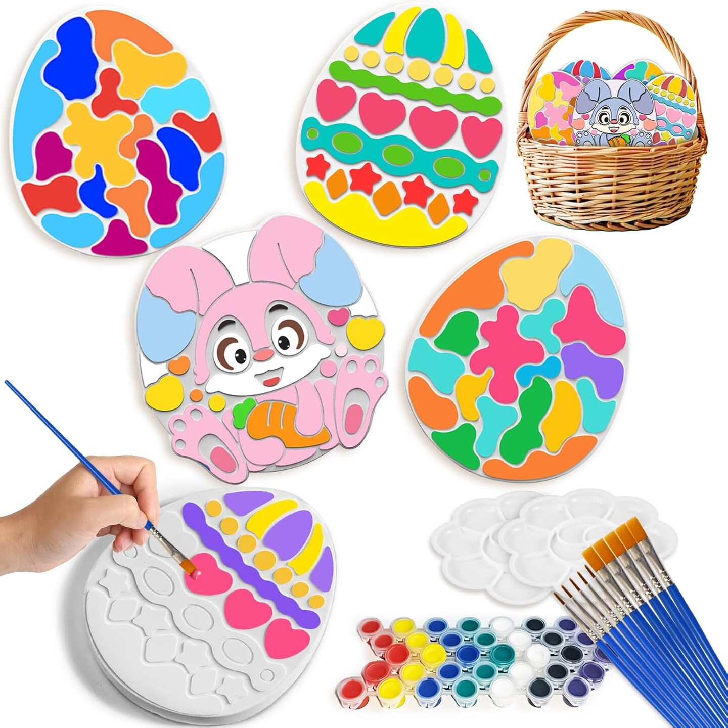 Summer Easter Craft Stepping Stones Painting Kit for Kids, Paint 5 Pack ...
