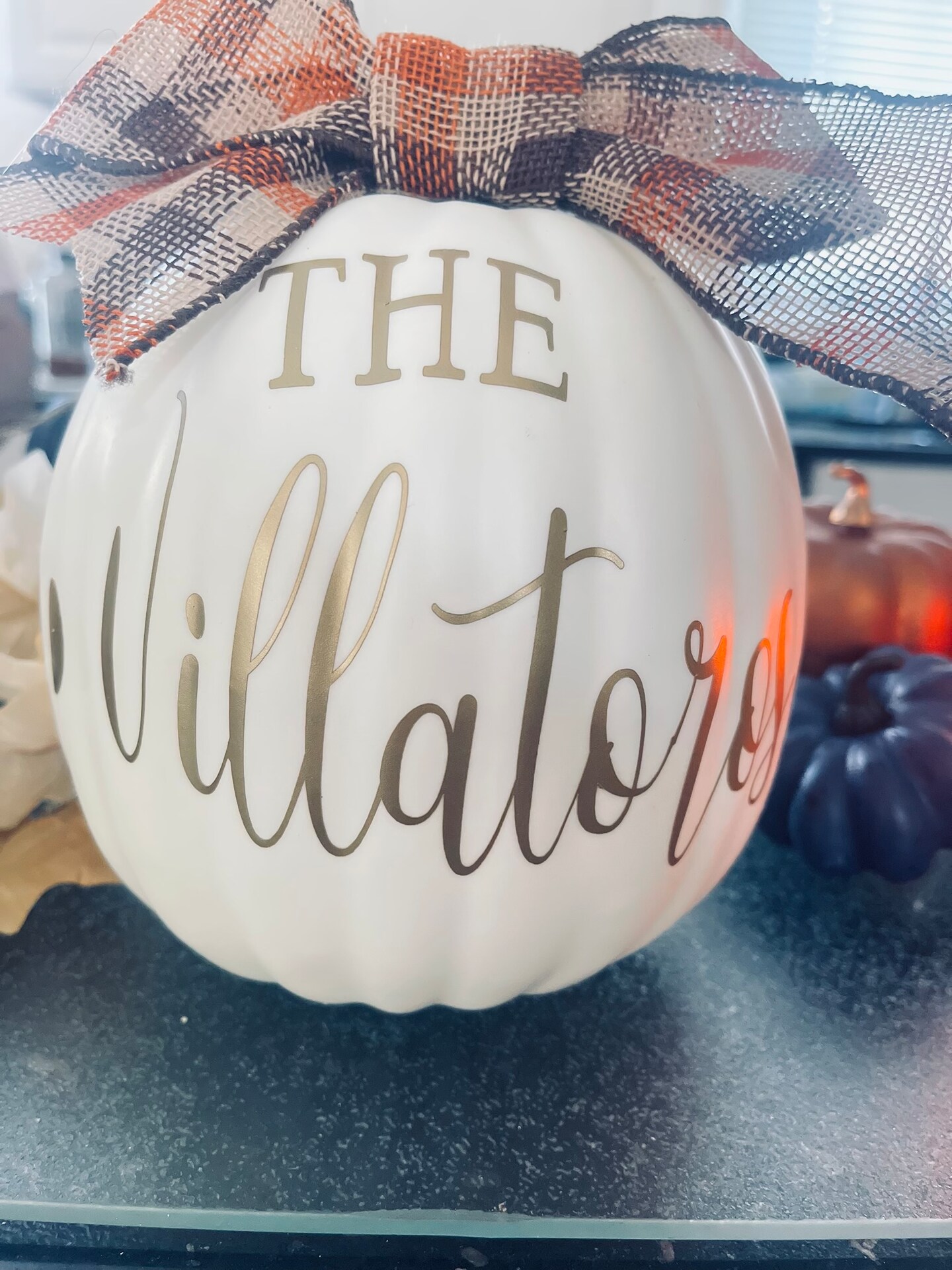 Personalized Monogrammed Pumpkins White or Orange Faux Pumpkins Last ...