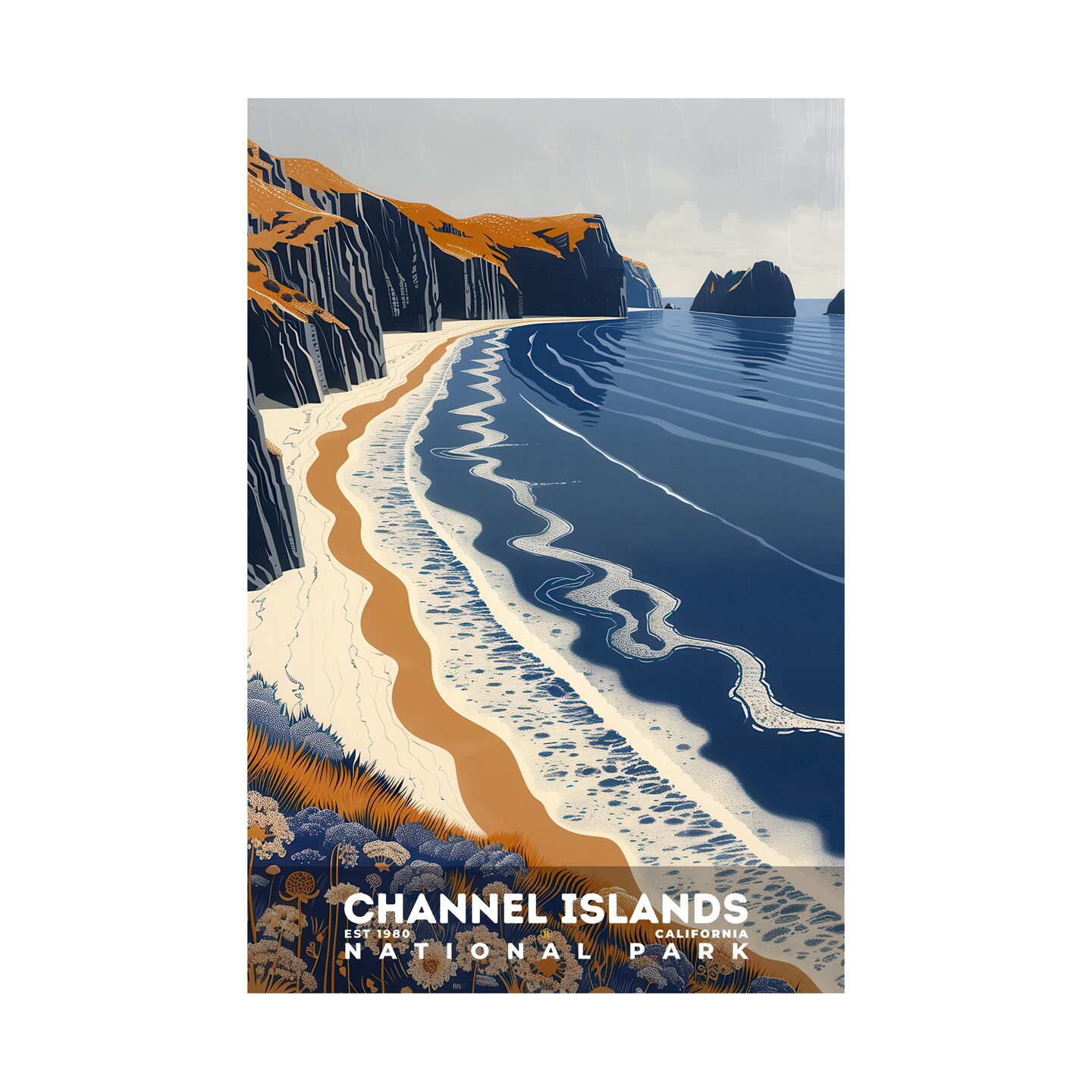 Channel Islands National Park Poster, Travel Art, Office Poster, Home ...