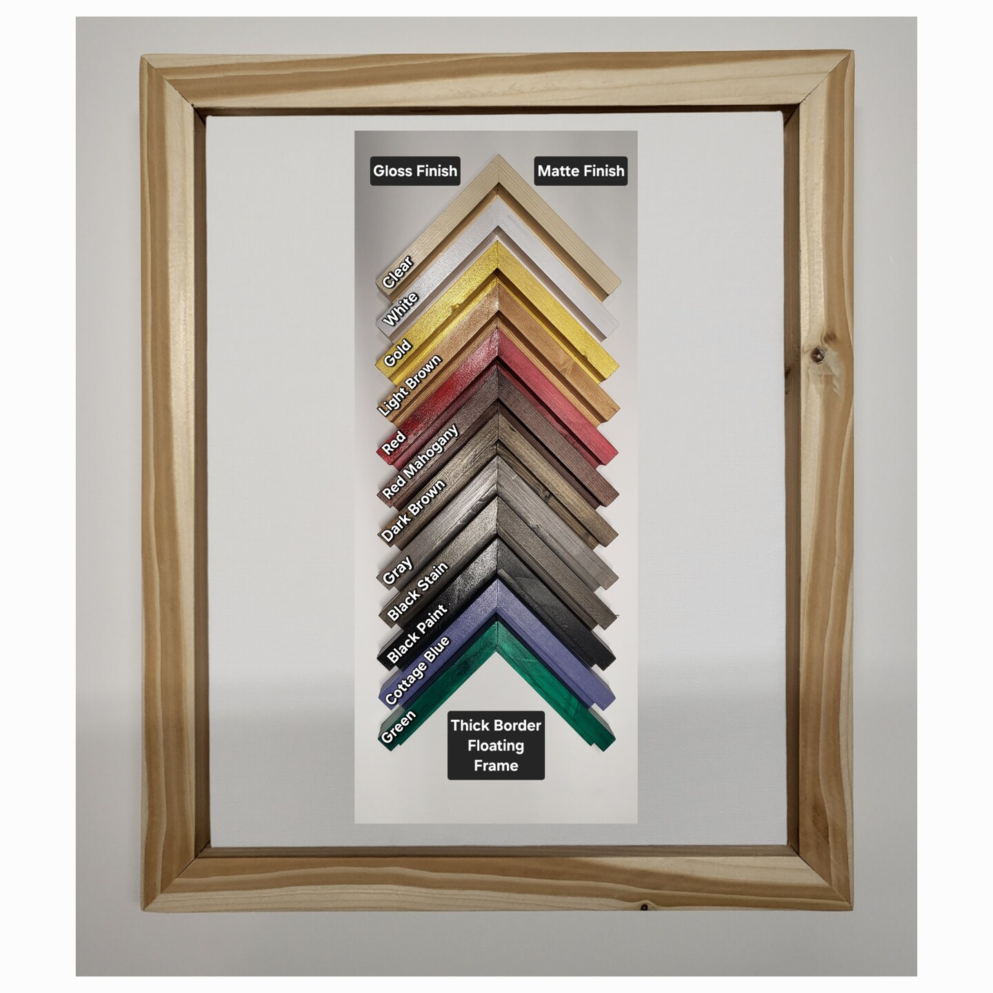 14'' x 18" Thick Border Canvas Floating Frame, Made-to-Order Canvas ...