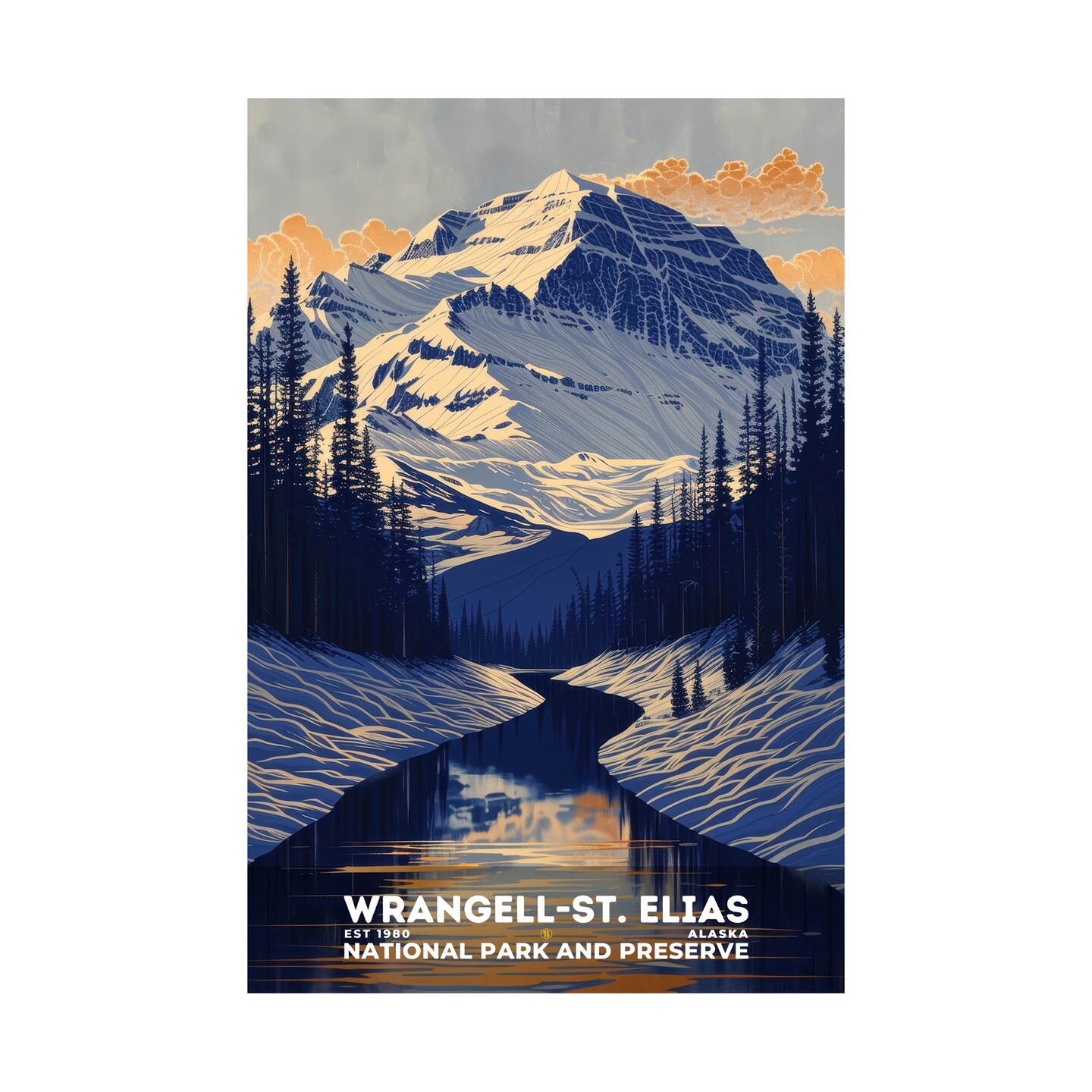 Wrangell-St. Elias National Park Poster, Travel Art, Office Poster ...