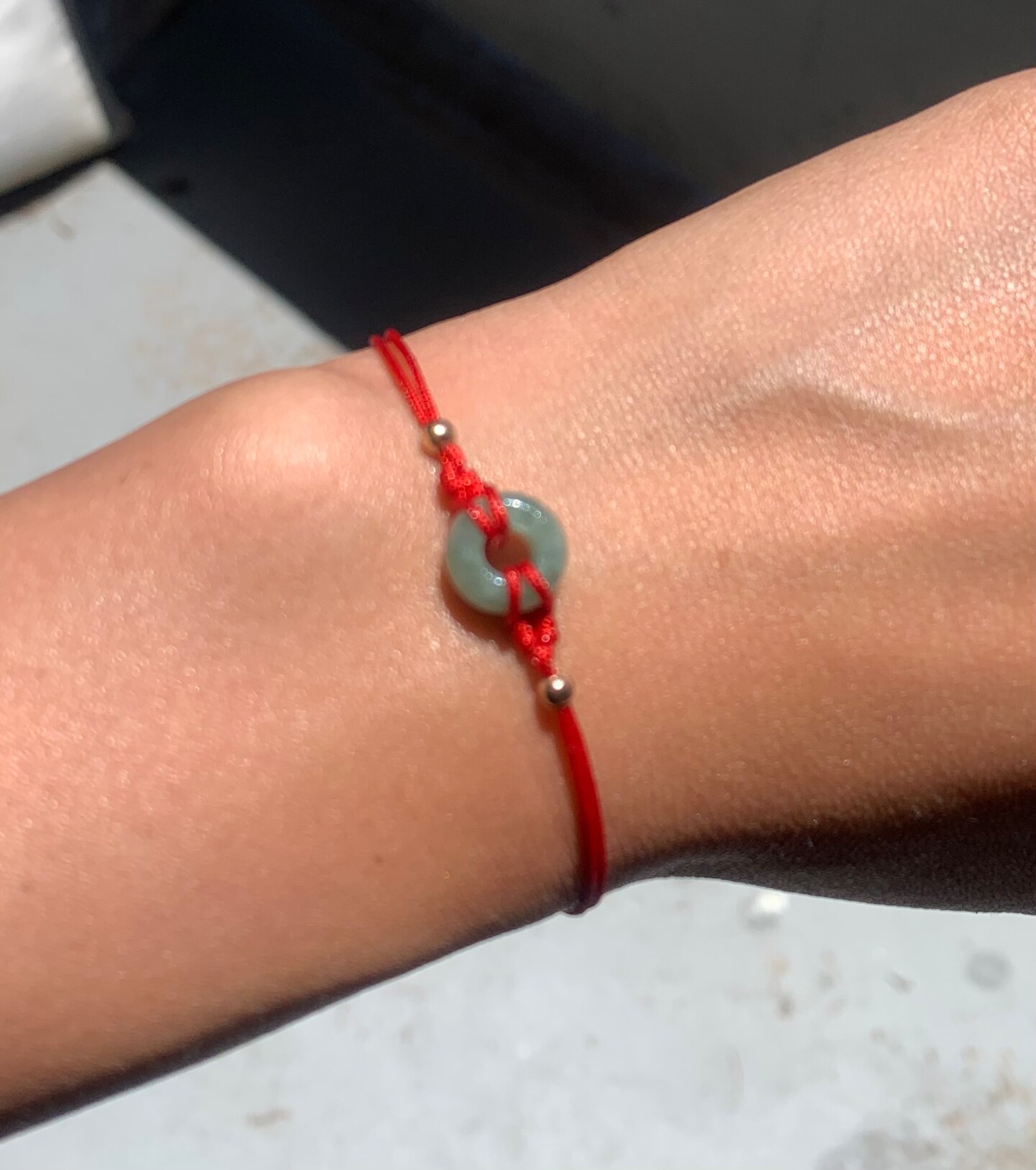 Red string jade bracelet store