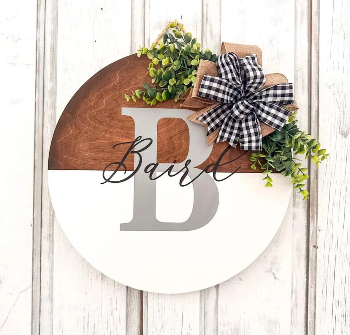 Door Hanger Family Initial, Personalized, Family Name, Door Décor, Wall ...