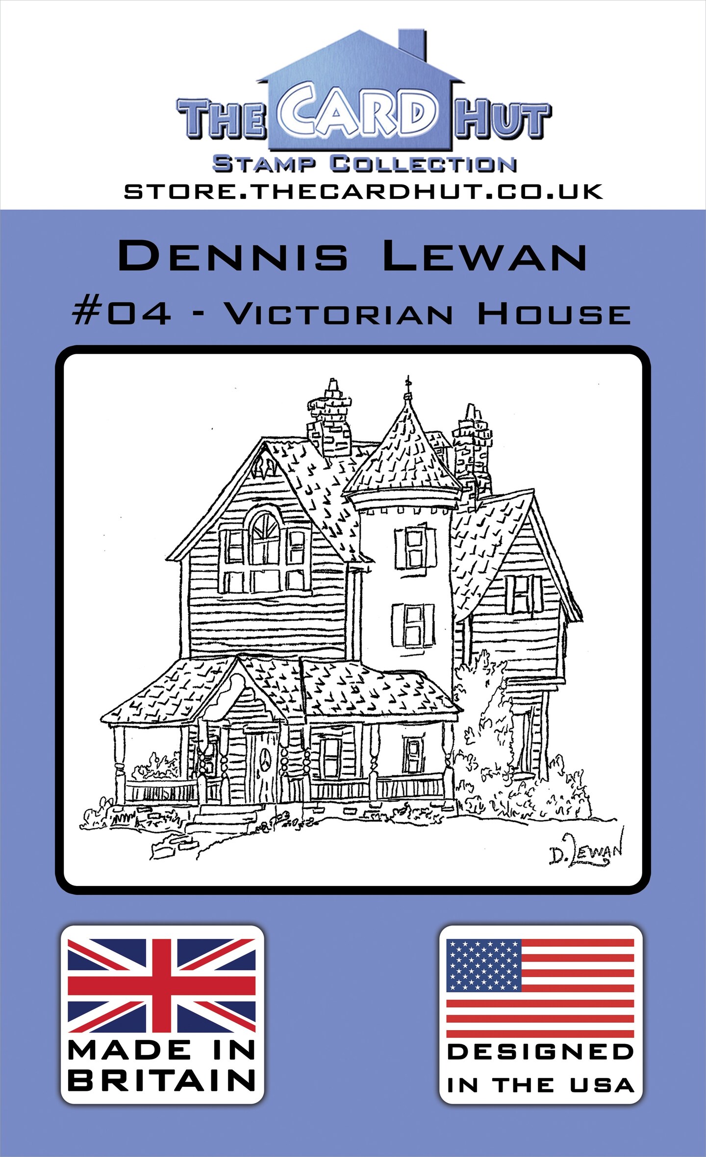 The Card Hut Clear Stamps 6"X4" By Dennis Lewan-004 Victorian House ...