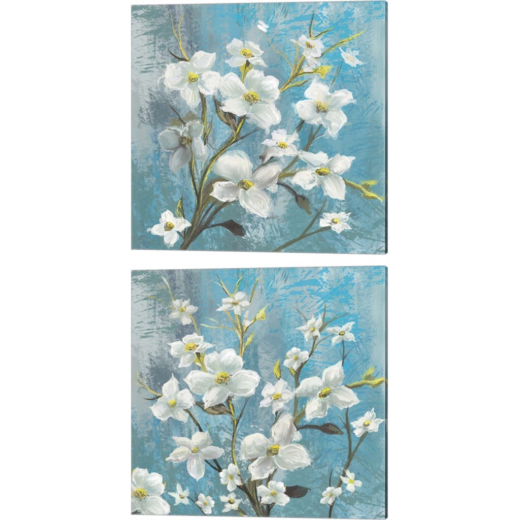 Jasmine Bloom by Anthony Christou 14" x 14" Canvas Wall Art (Set of 2 ...