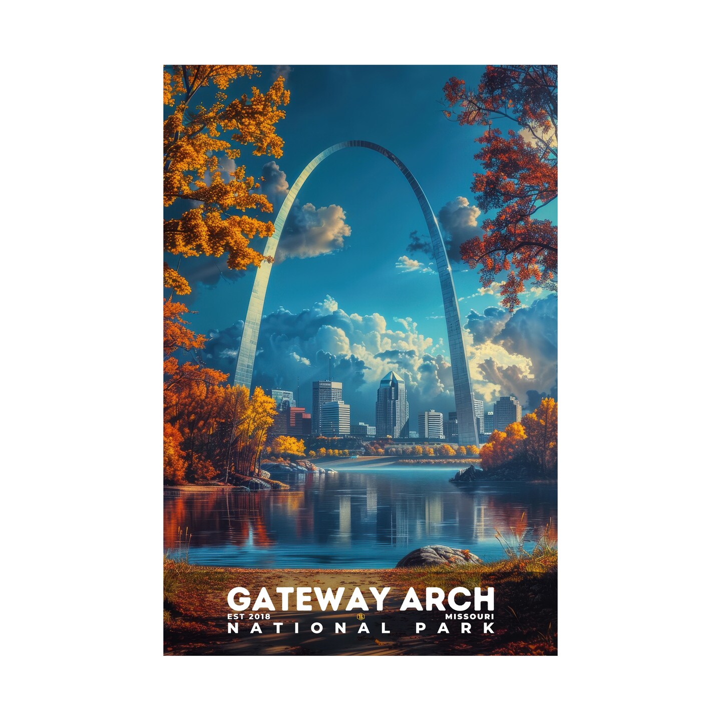 Gateway Arch National Park Poster, Travel Art, Office Poster, Home ...