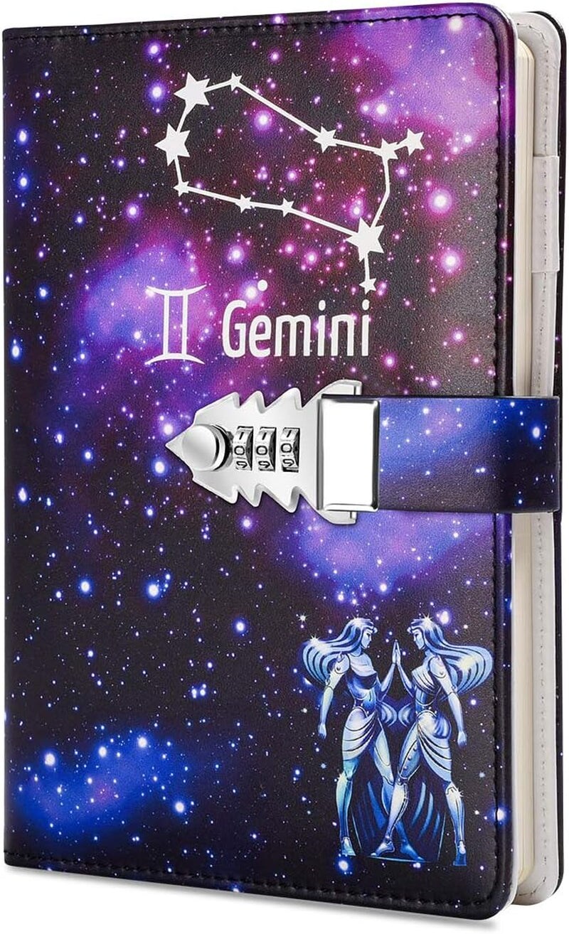 A5 Creative Password Lock Journal PU Leather Combination Lock Diary Locking Diary Notepad ...