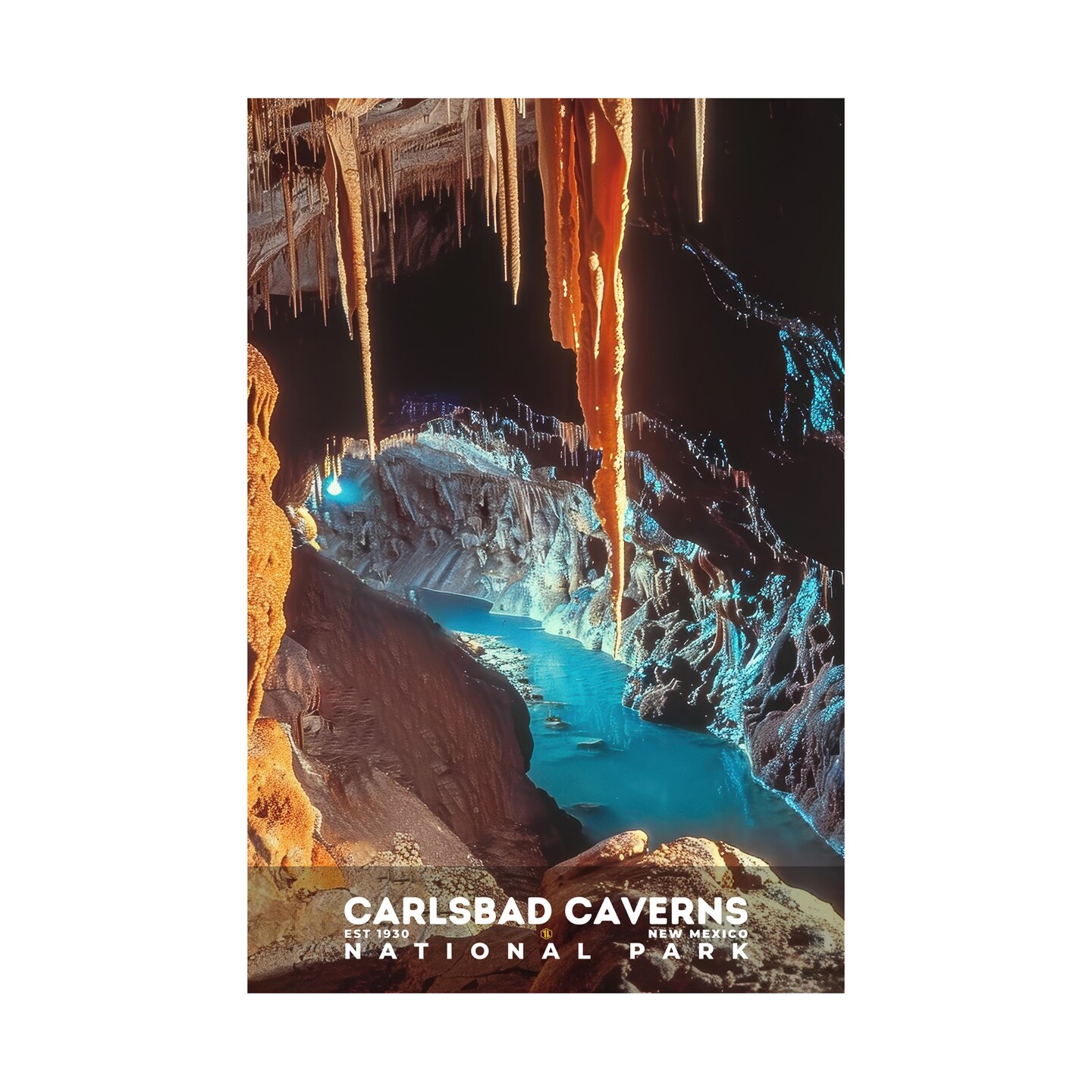 Carlsbad Caverns National Park Poster, Travel Art, Office Poster, Home ...