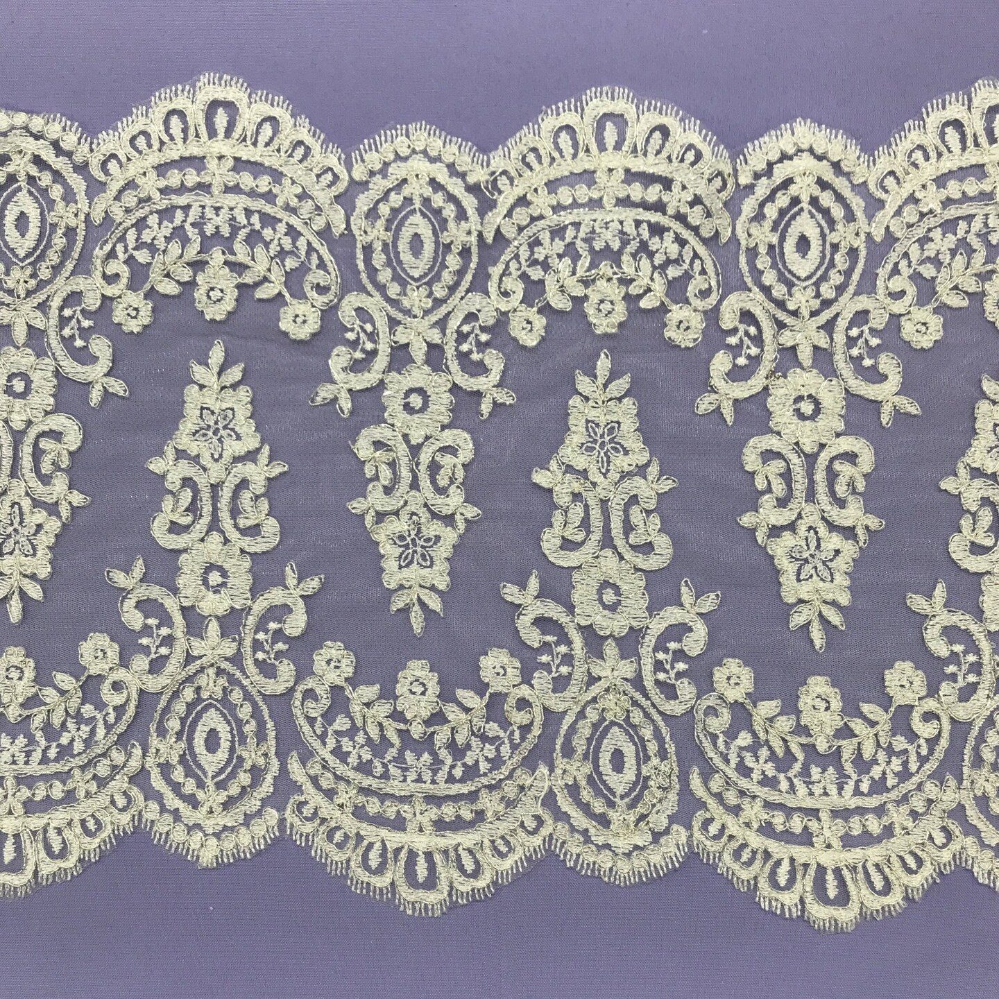1 Yard Corded Double Sided Lace Trimming 100% Polyester Net Mesh 13 ...