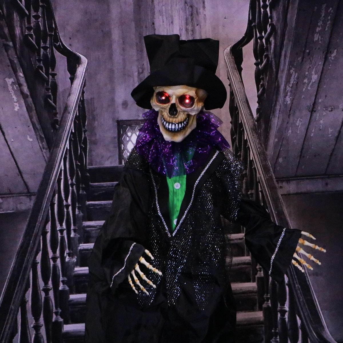 Edge Collections - 5' - Black - Zombie Bride Animatronic Halloween ...