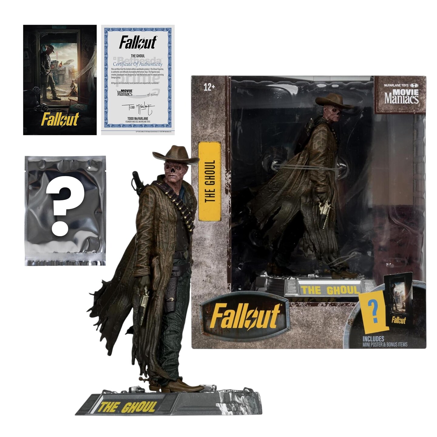 Fallout Movie Maniacs 6 Inch Posed Figure | The Ghoul, Color ...