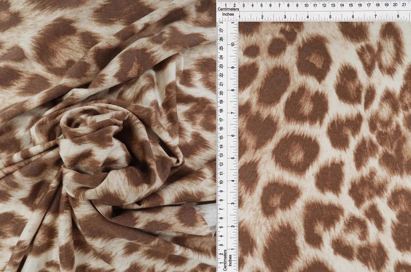 1 Yard French Terry Animal Print Knit Fabric, 58/60″ Wide Poly Rayon ...