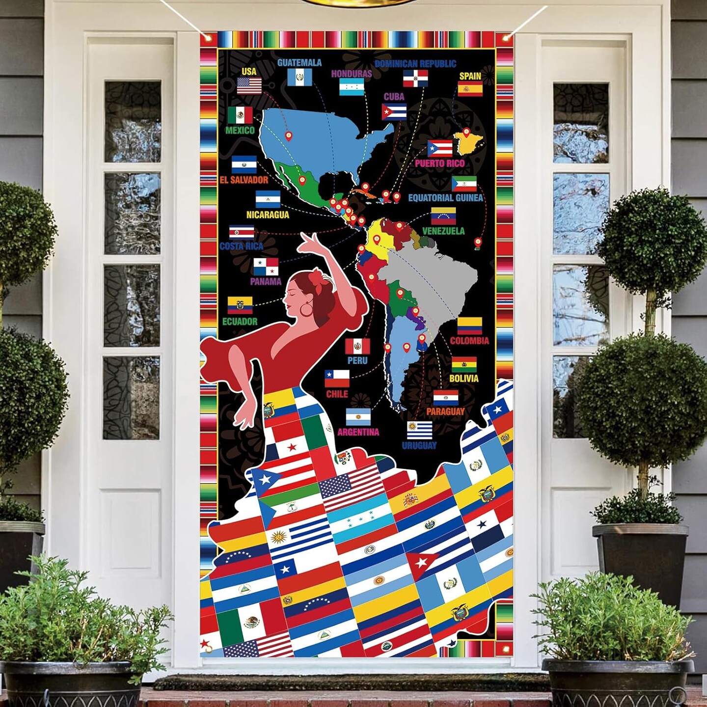 Latinx Heritage Month Porch Sign Banner, National 22 Spanish Speaking ...
