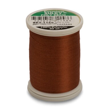 Sulky 40 Wt. Poly Deco Thread - Dk. Maple - 900 yd. Spool | Michaels