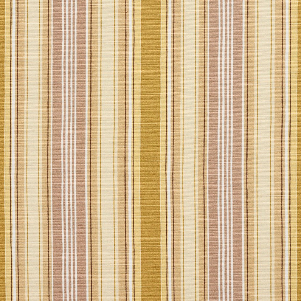 Upholstery Fabric - Brown, Gold, Yellow Stripe Upholstery Fabric 54 ...