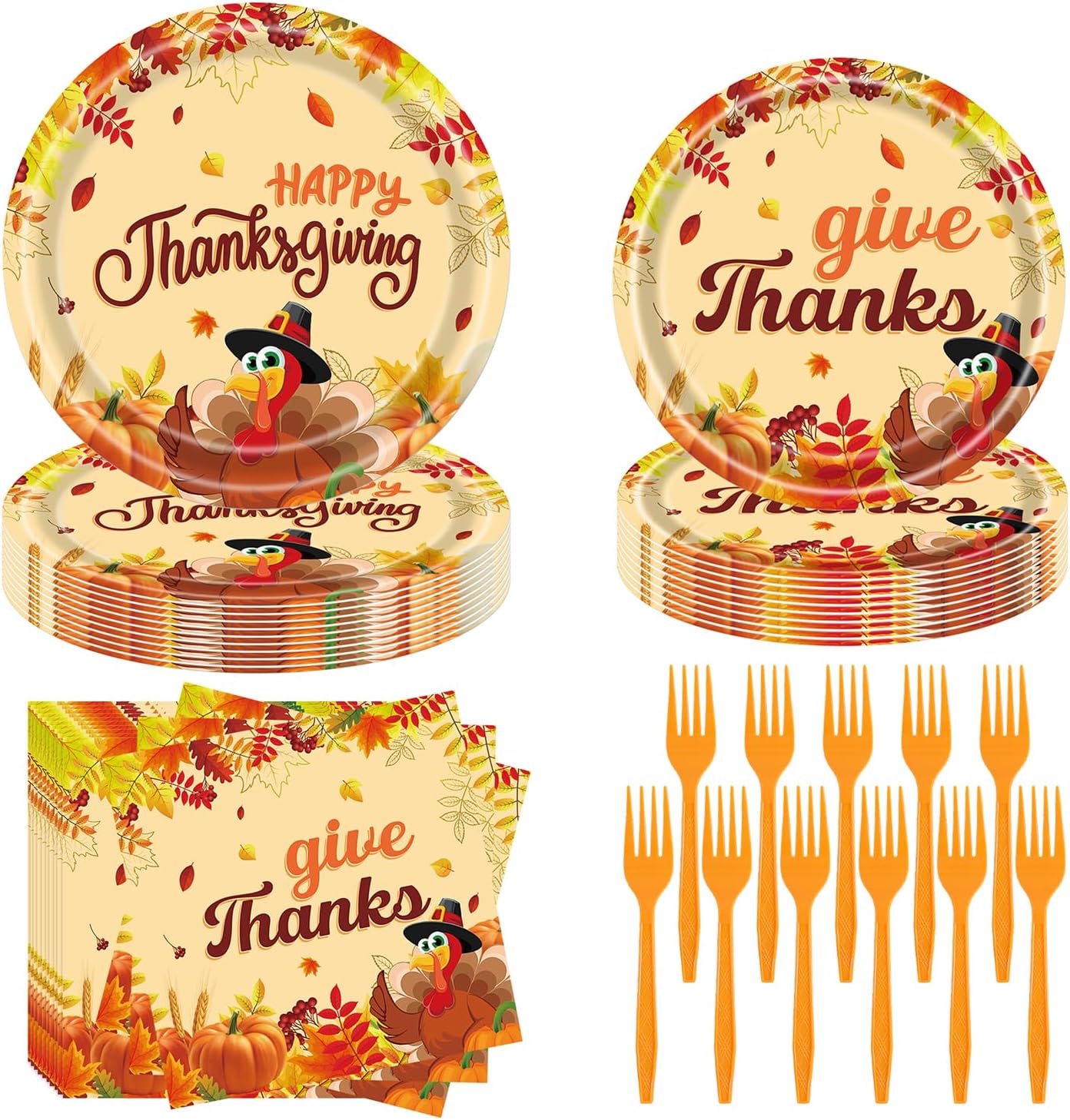 Thanksgiving Party Supplies 96 Pcs (Thanksgiving Turkey Set) | Michaels
