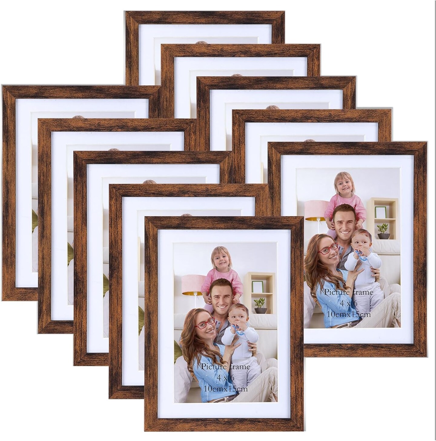 10 Pcs 5x7 Rustic Walnut Picture Frames (Brown) | Michaels