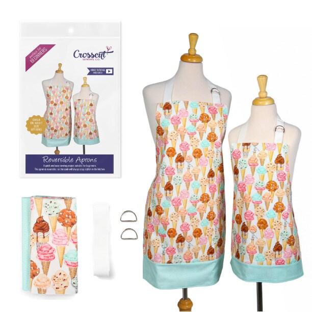 Crosscut Sewing Co.® Apron Sewing Project Kit - Beginner Sewing Kit ...