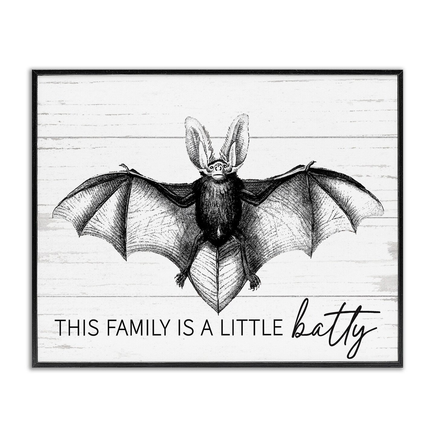 This Family Is Batty Witty Saying Detailed Bat Framed Giclee Art | Michaels