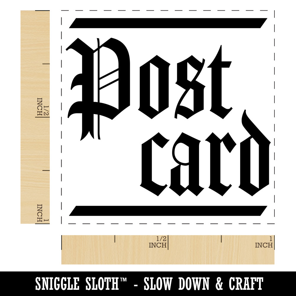 Postcard Old Timey Text Self-Inking Rubber Stamp Ink Stamper, Size: 1 ...