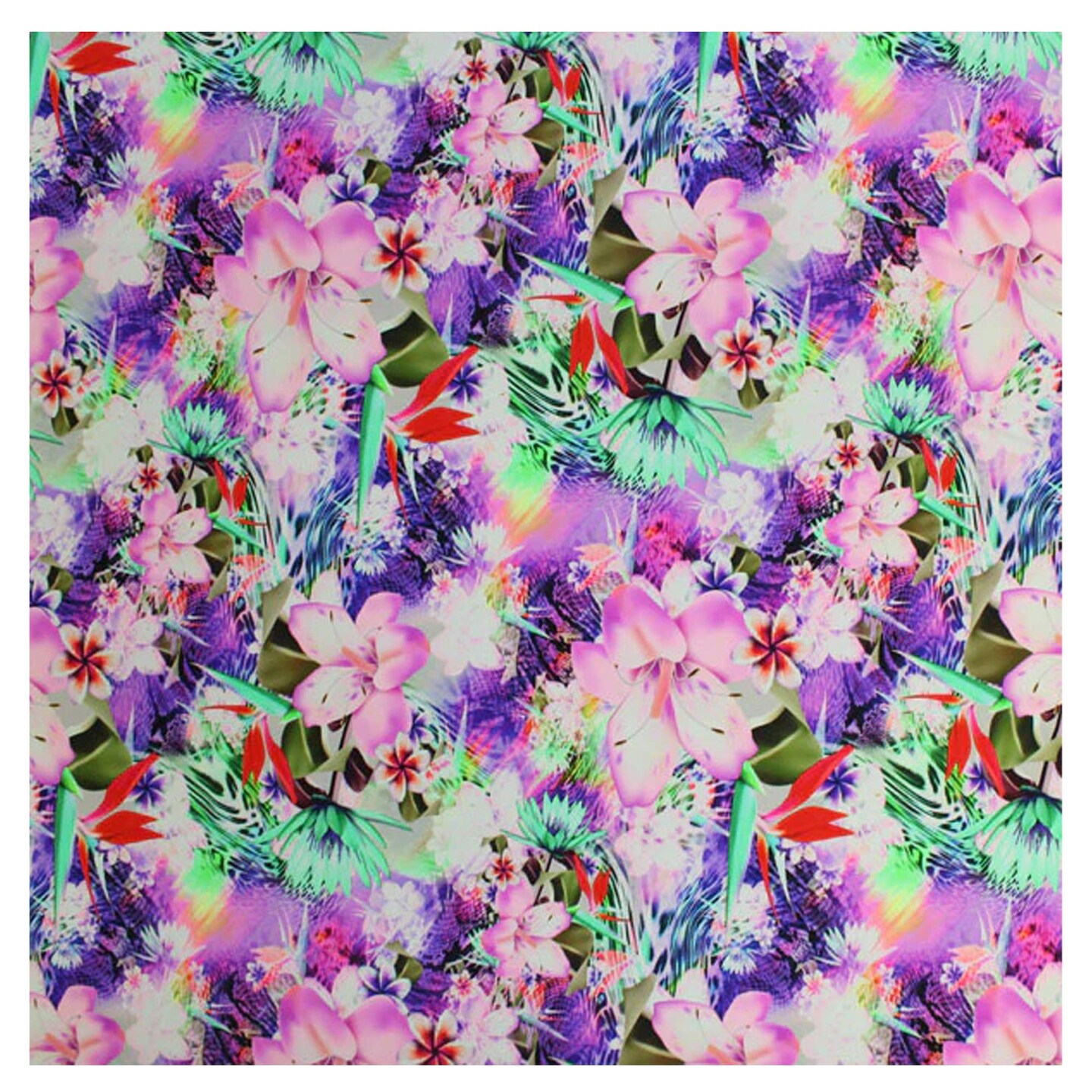 Wild Tropical Flowers Printed Spandex | Michaels