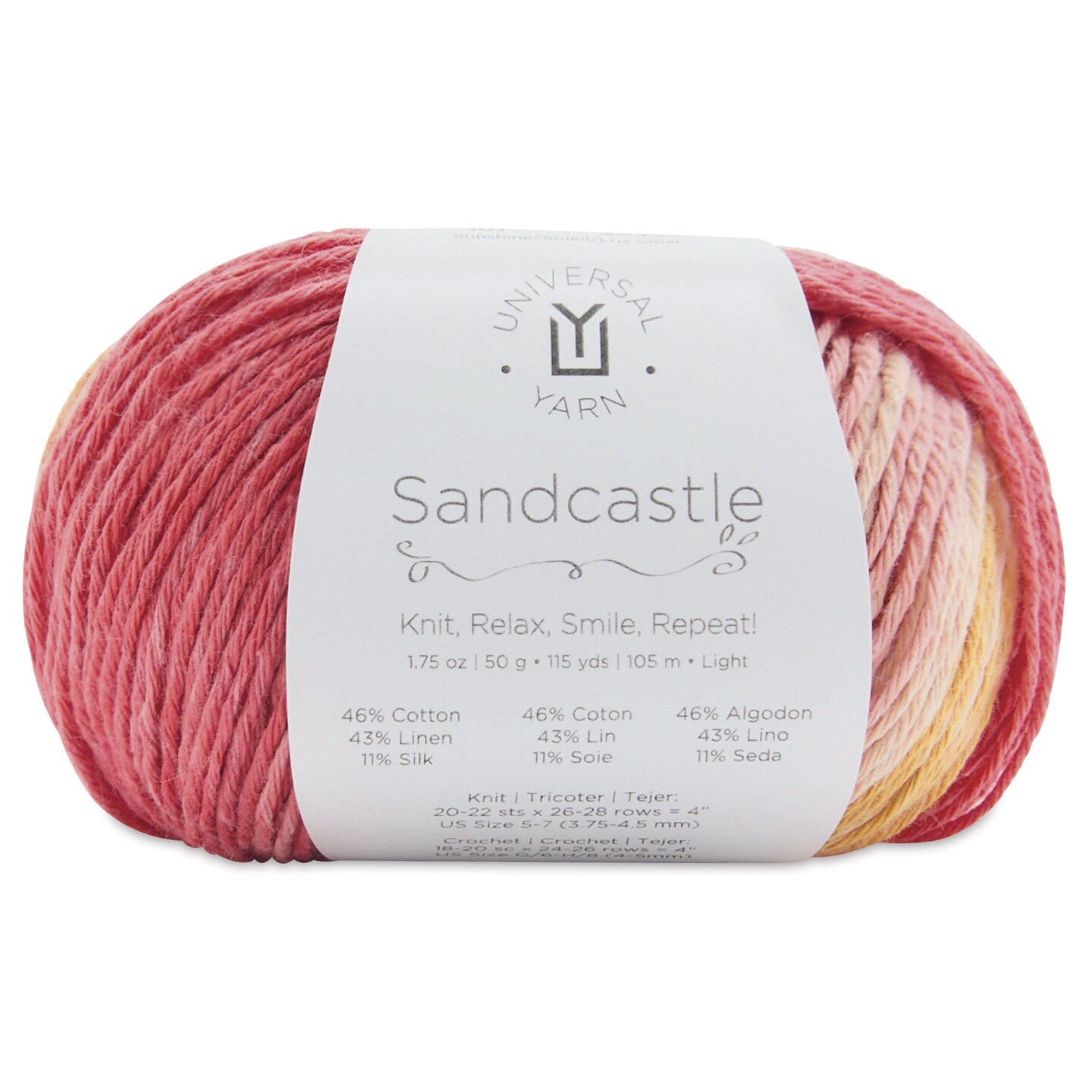 Universal Yarn Sandcastle Yarn - Sunshine, 115 yds | Michaels