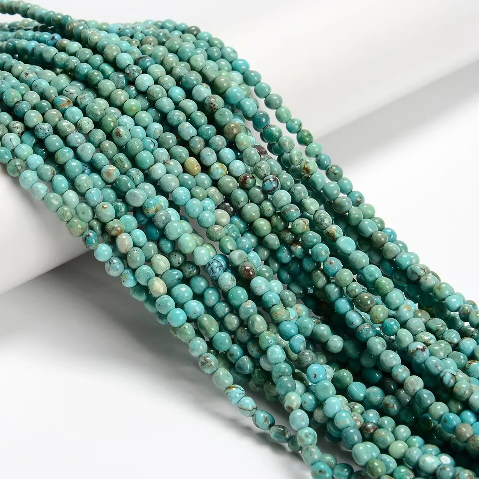 Genuine Blue Green Turquoise Nugget Potato Shape Beads Size 4-5mm 15.5 ...