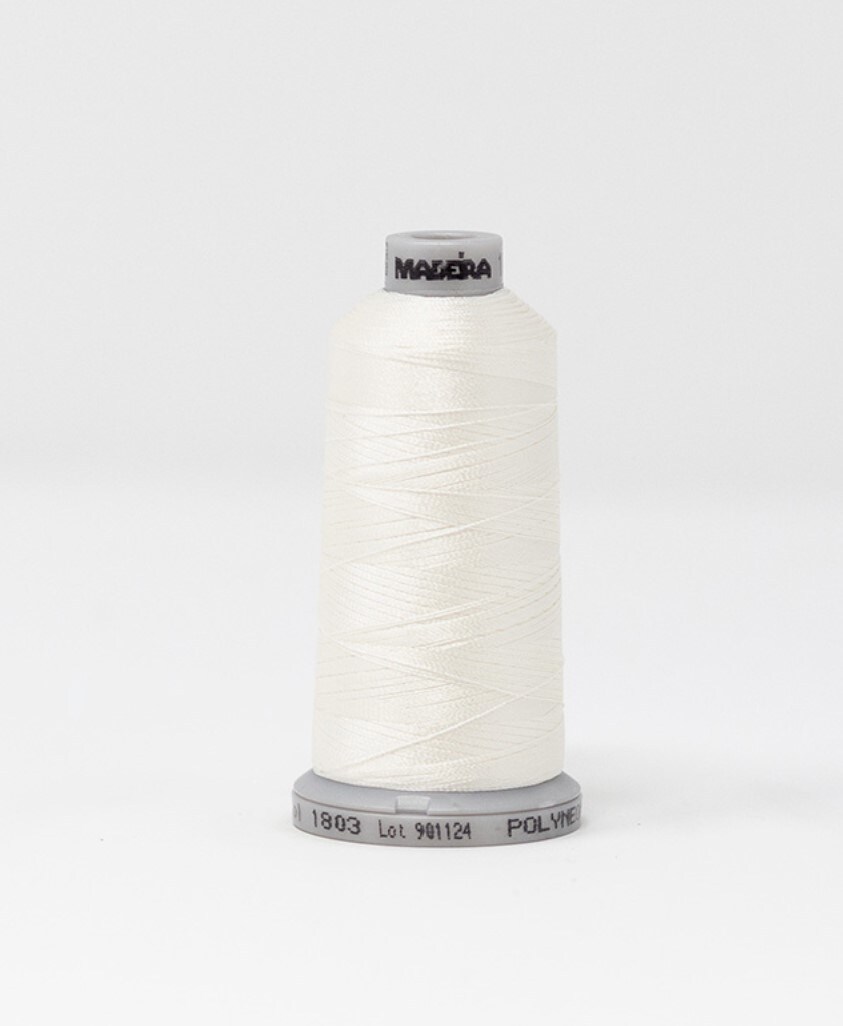 Polyneon Machine Embroidery Thread -- 1,100 yards spool -- Cream White ...