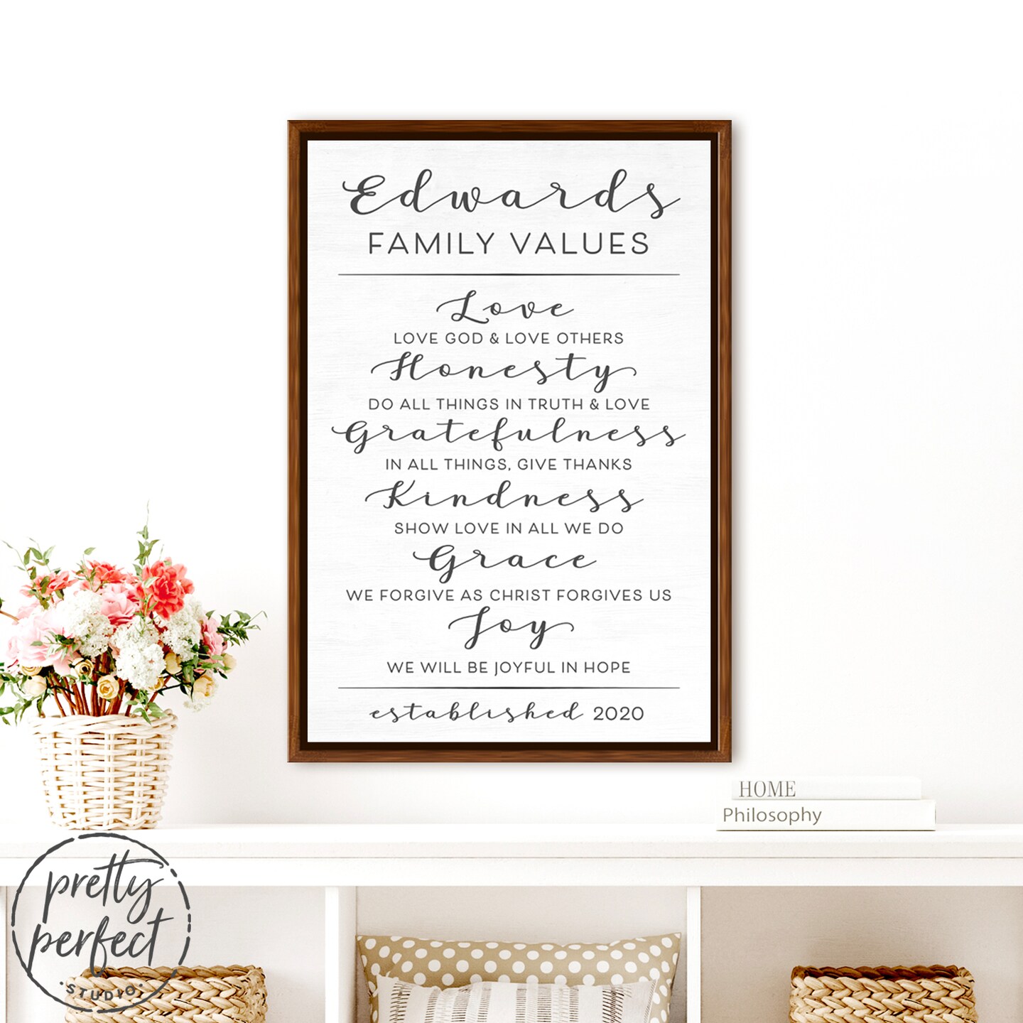 Family Mission Statement Sign, Custom Digital Print, Family Values ...