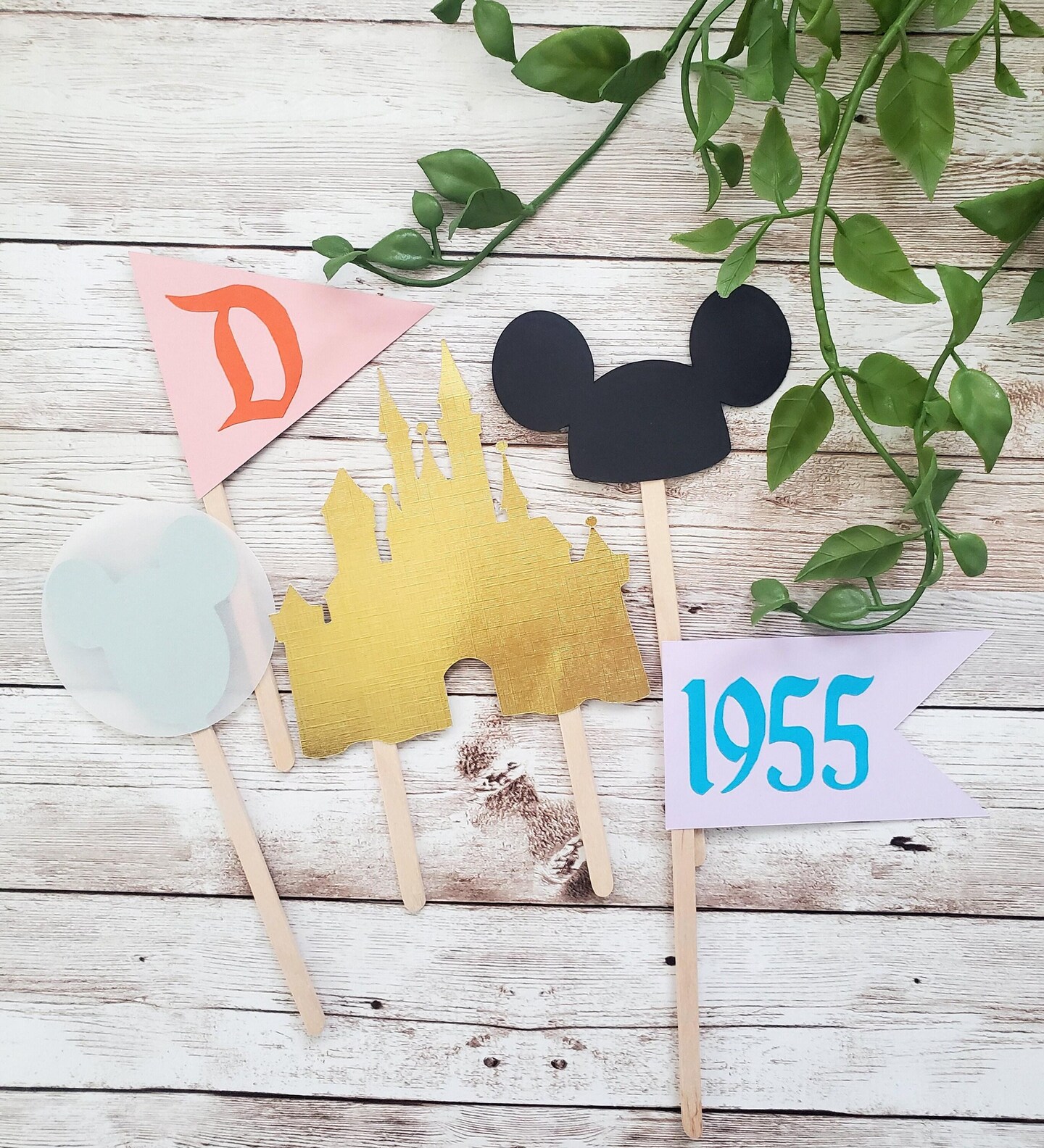 Mod Retro Disneyland Cake Toppers - Party Decor Supplies Birthday Baby ...