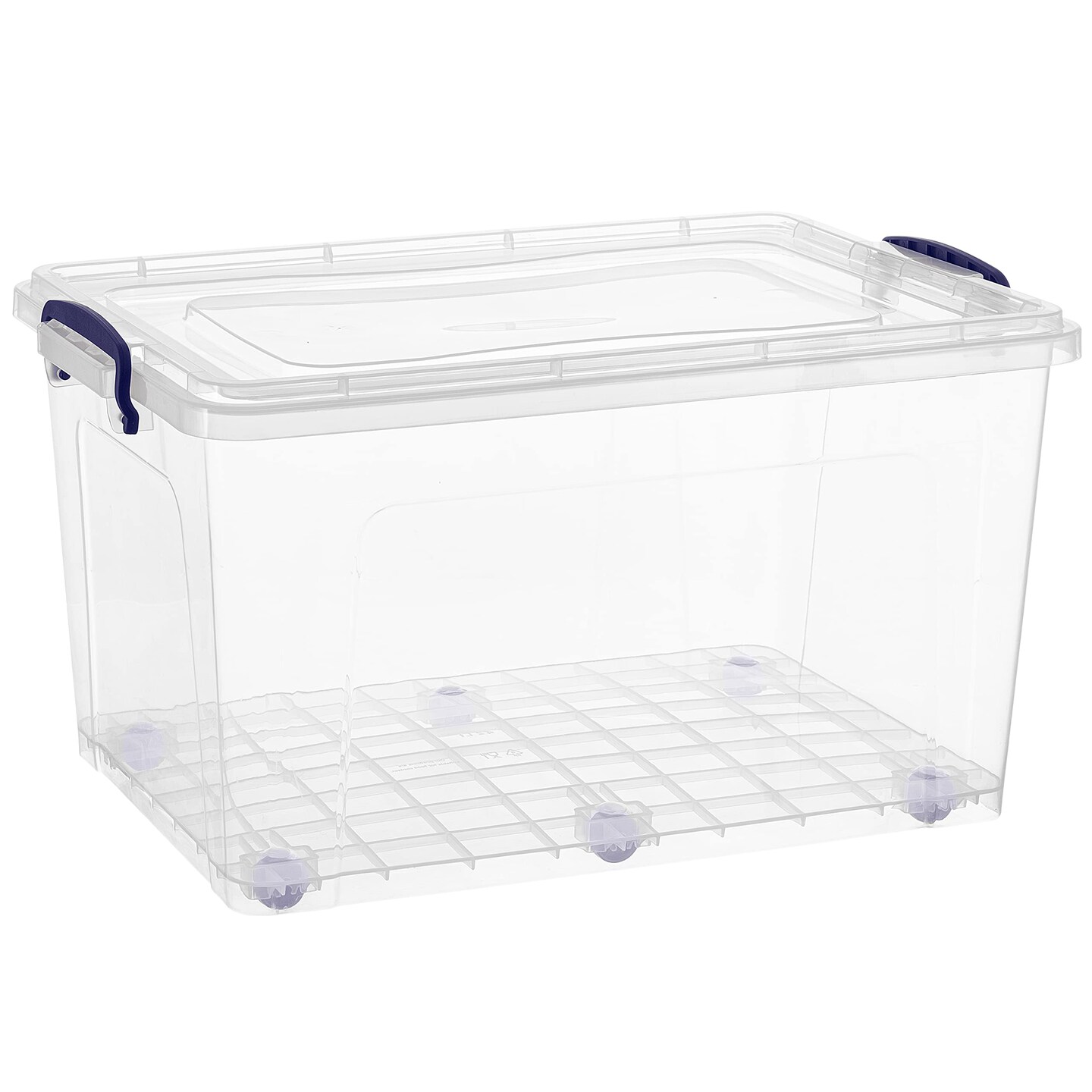 Superio Clear Storage Bin with Lid, Large Stackable Container with Lid ...